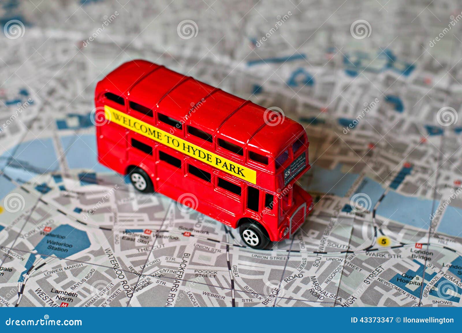 The Iconic Red Bus Miniature Stock Image - Image of england, national ...