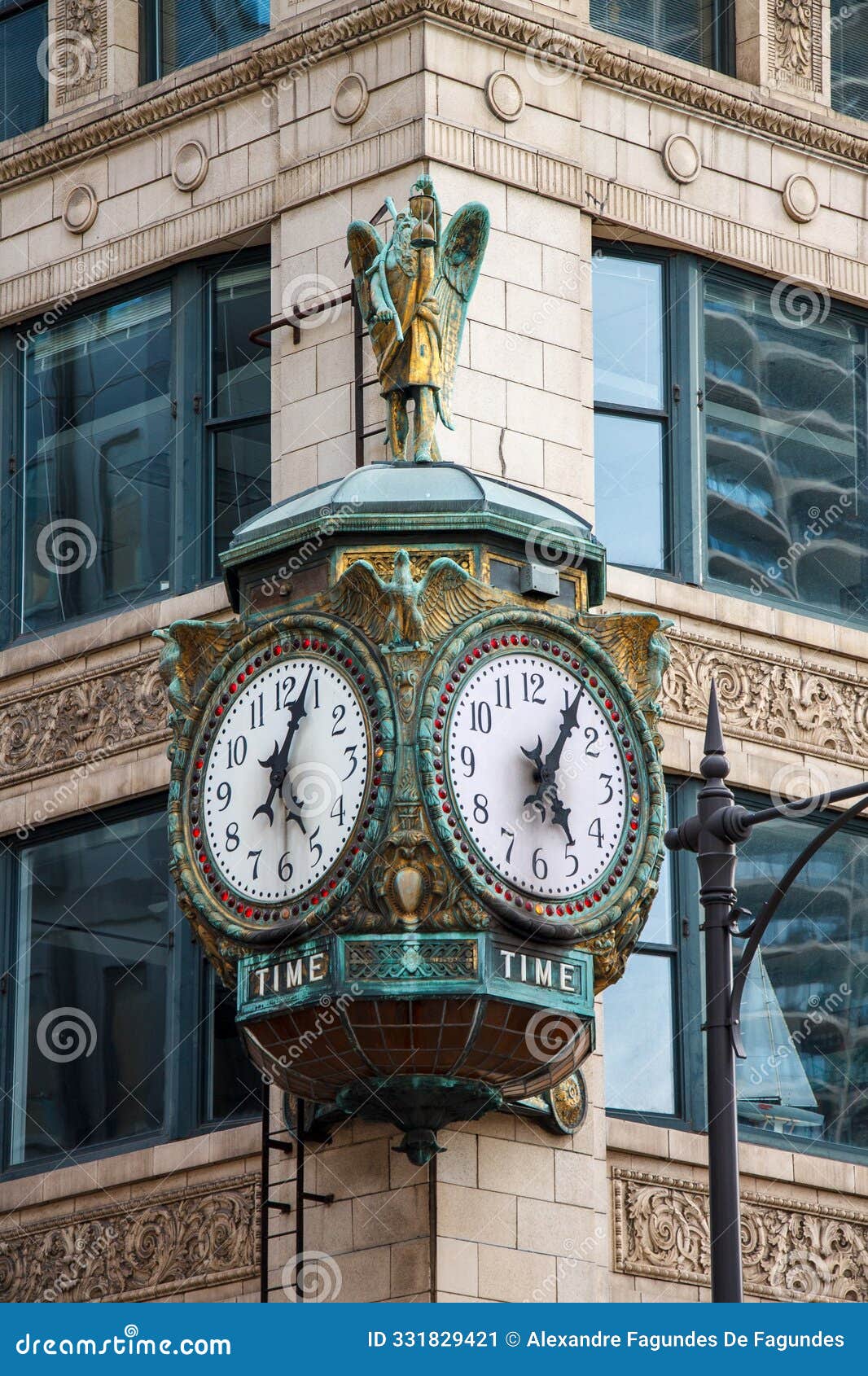 Iconic Street Clock Wacker Street, the Loop, Chicago, IL, USA Editorial ...