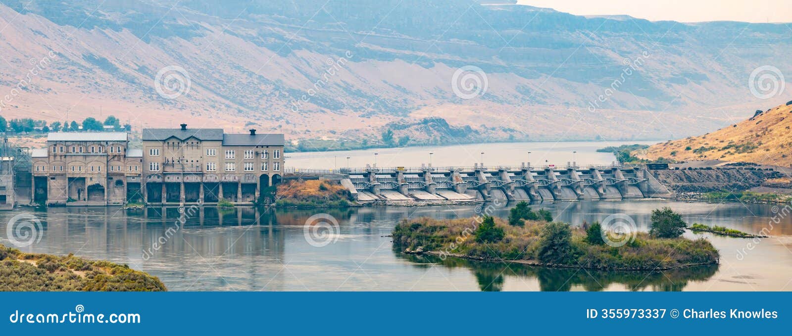 Iconic Swan Falls Dam on the Snake River Stock Image - Image of snake ...