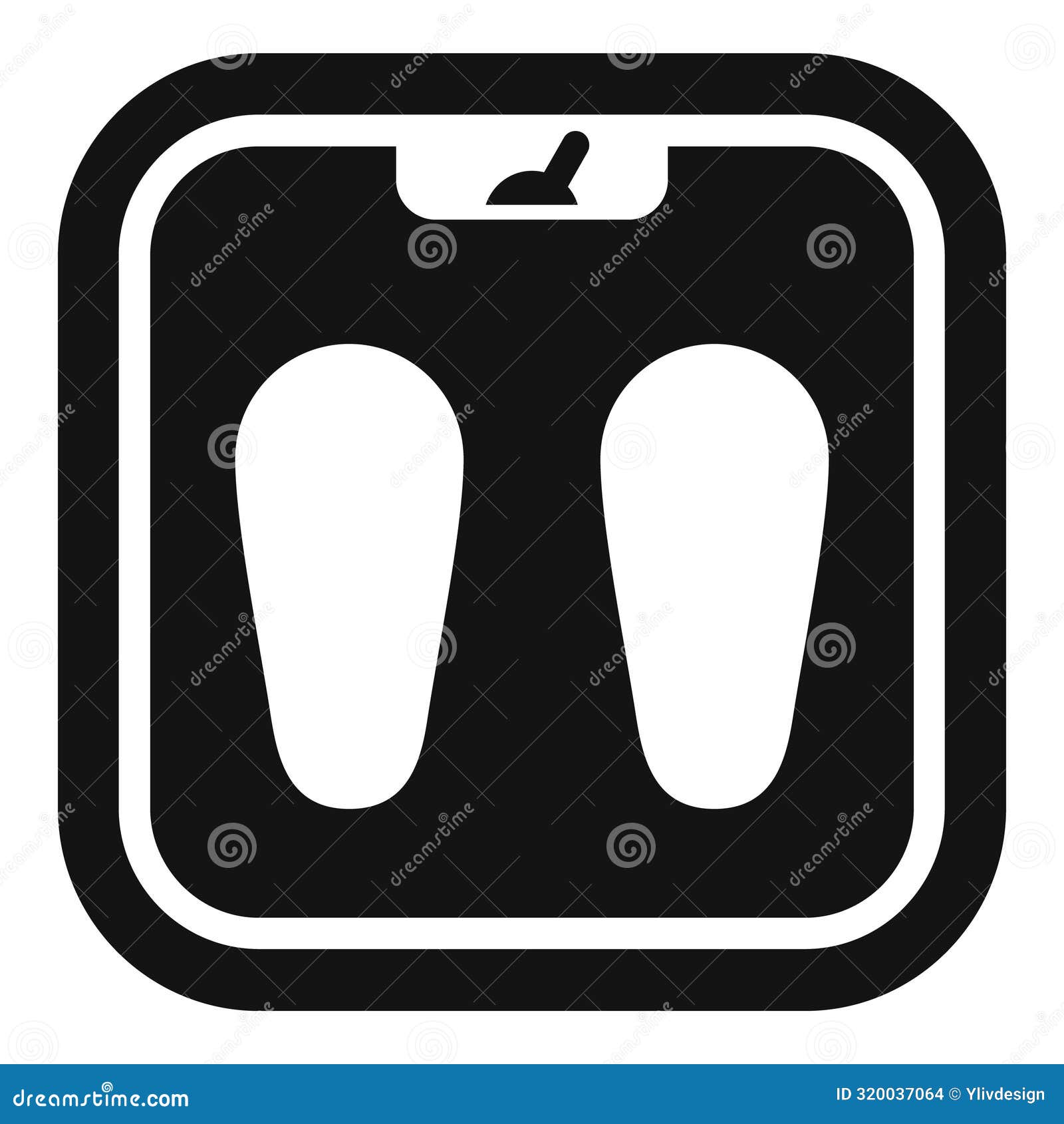 Sleek Digital Bathroom Scale Icon Stock Vector - Illustration of symbol ...