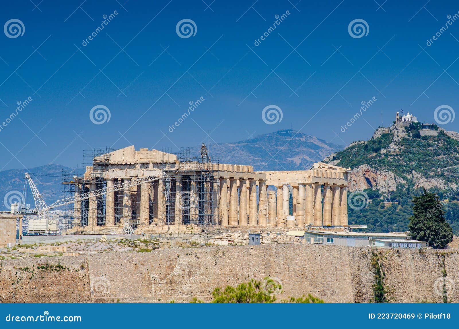 Iconic View of the Acropolis of Athens, Greece Stock Image - Image of ...