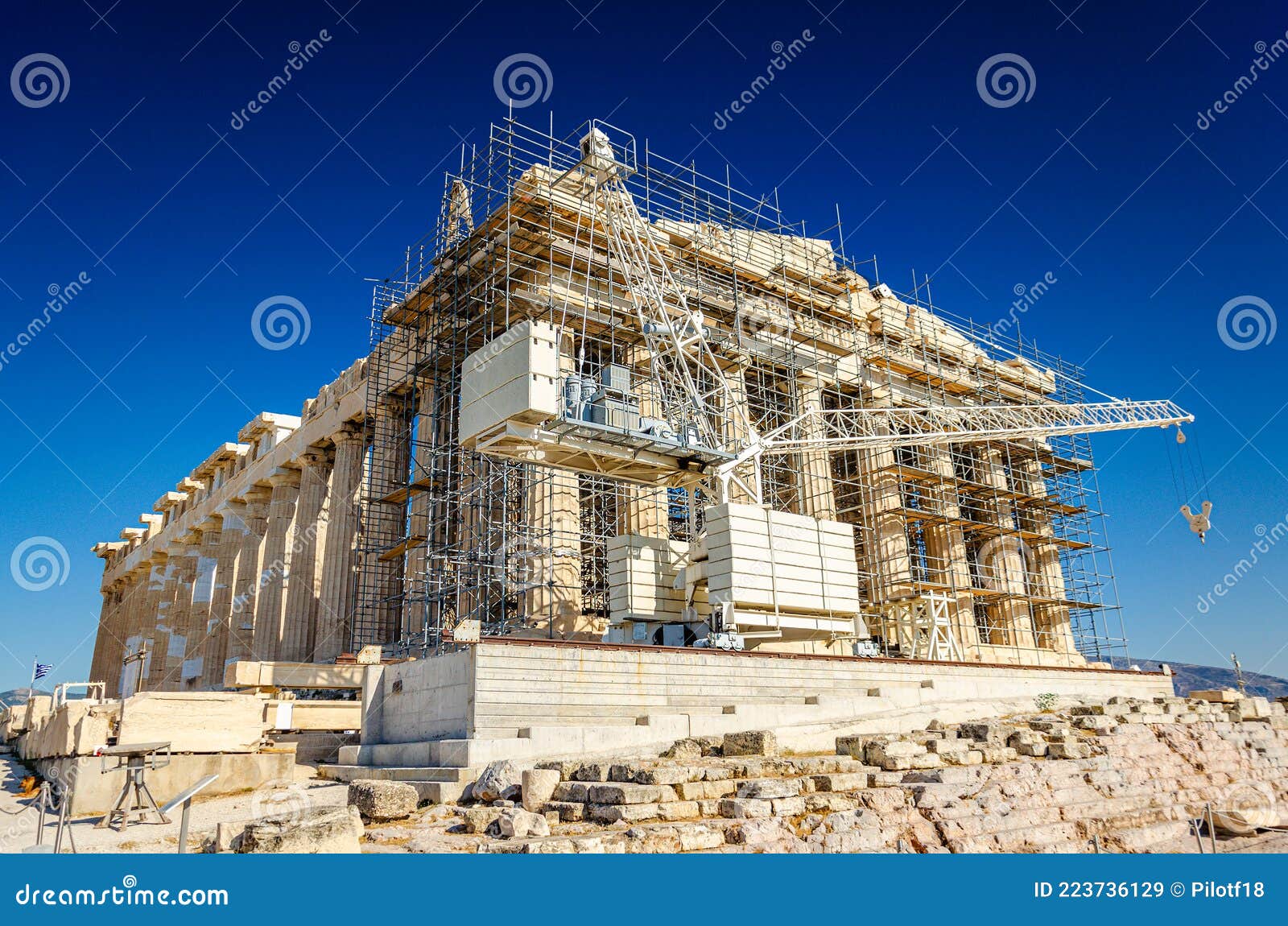 Iconic View of the Acropolis of Athens, Greece Editorial Stock Image ...