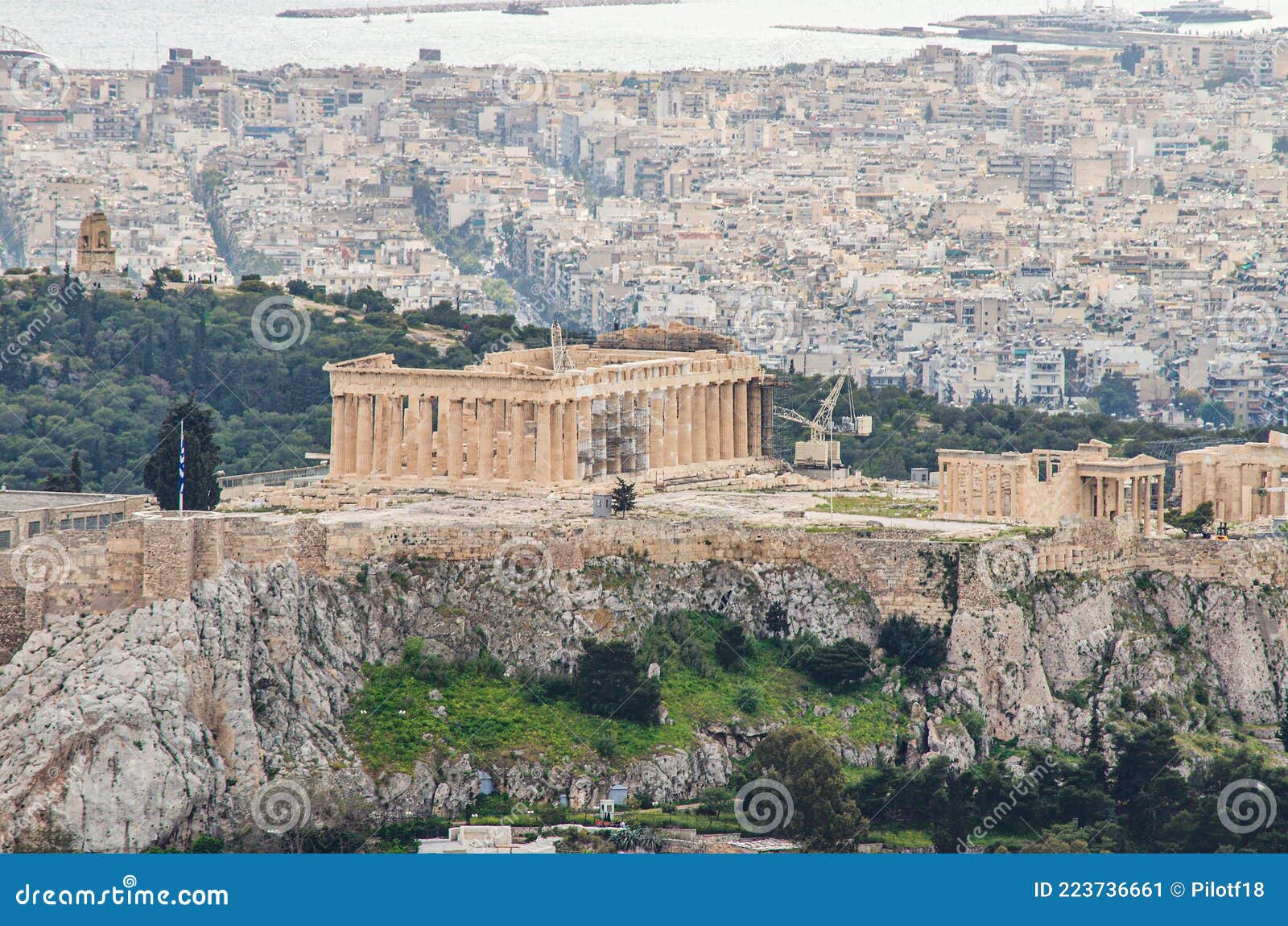 Iconic View of the Acropolis of Athens, Greece Stock Image - Image of ...