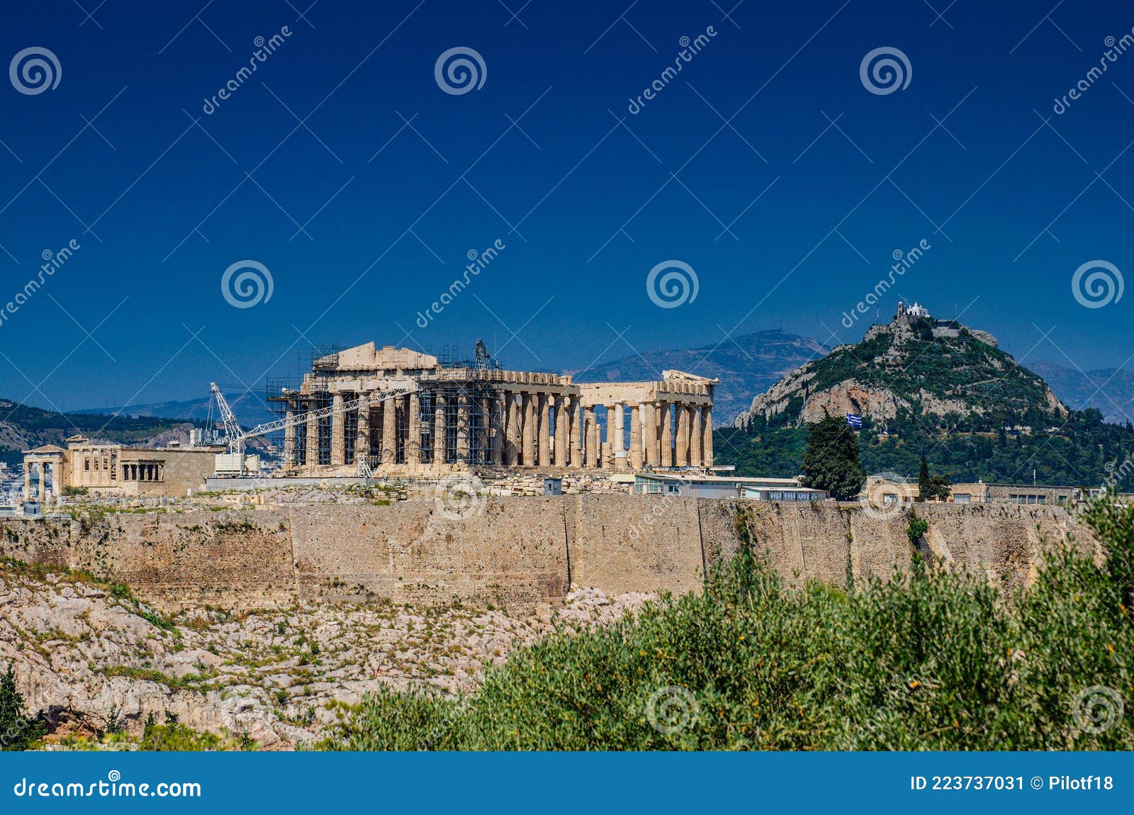 Iconic View of the Acropolis of Athens, Greece Stock Image - Image of ...