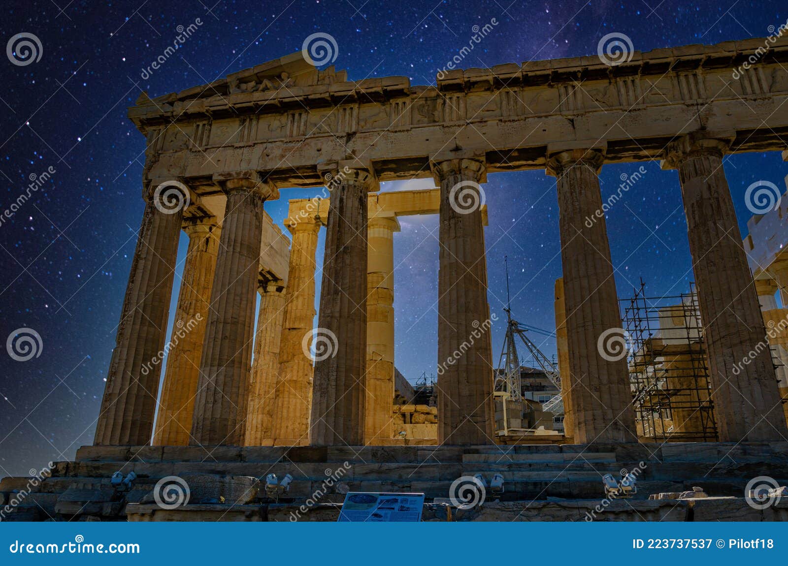 Iconic View of the Acropolis of Athens, Greece Stock Image - Image of ...