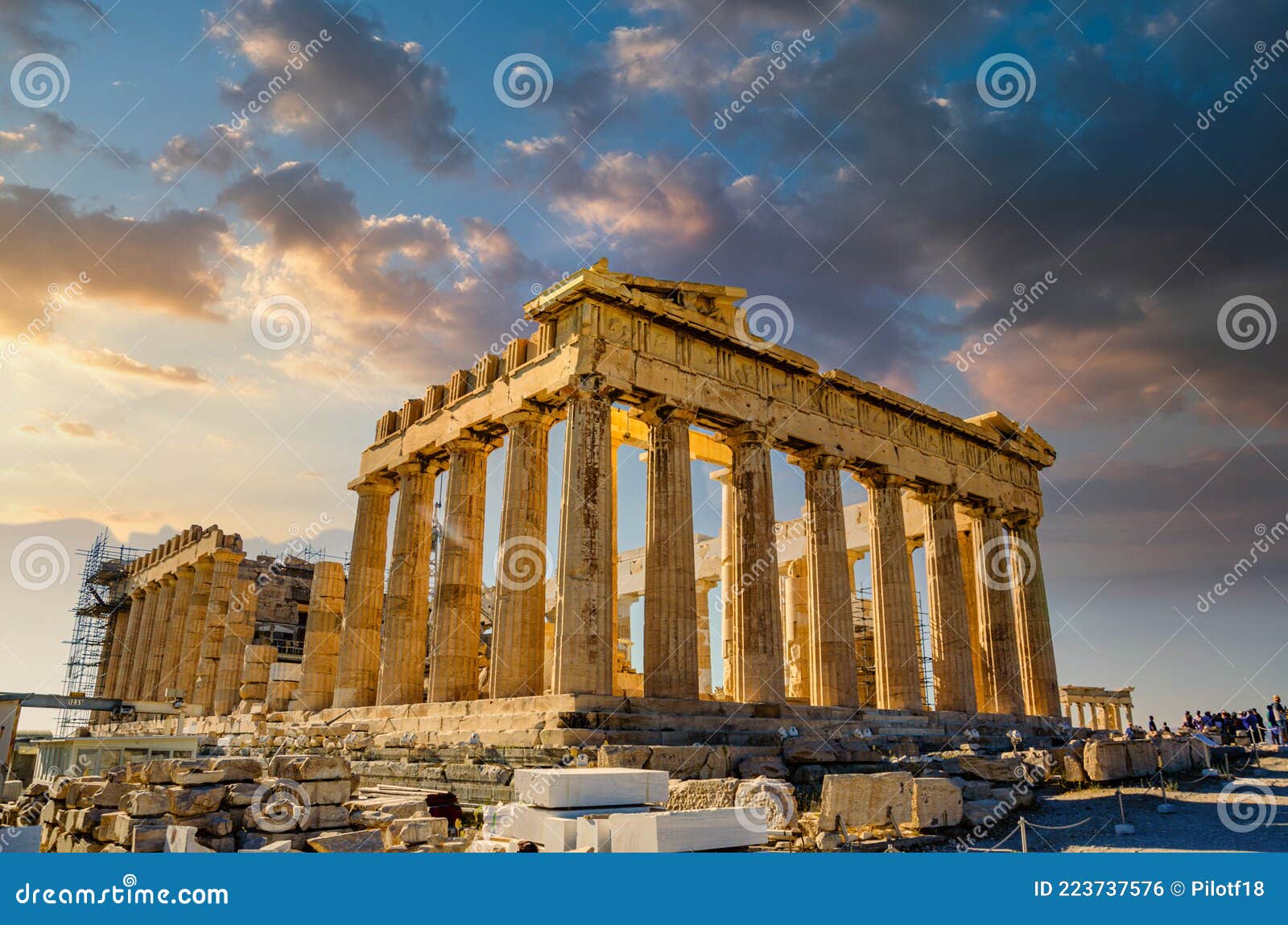 Iconic View of the Acropolis of Athens, Greece Stock Photo - Image of ...