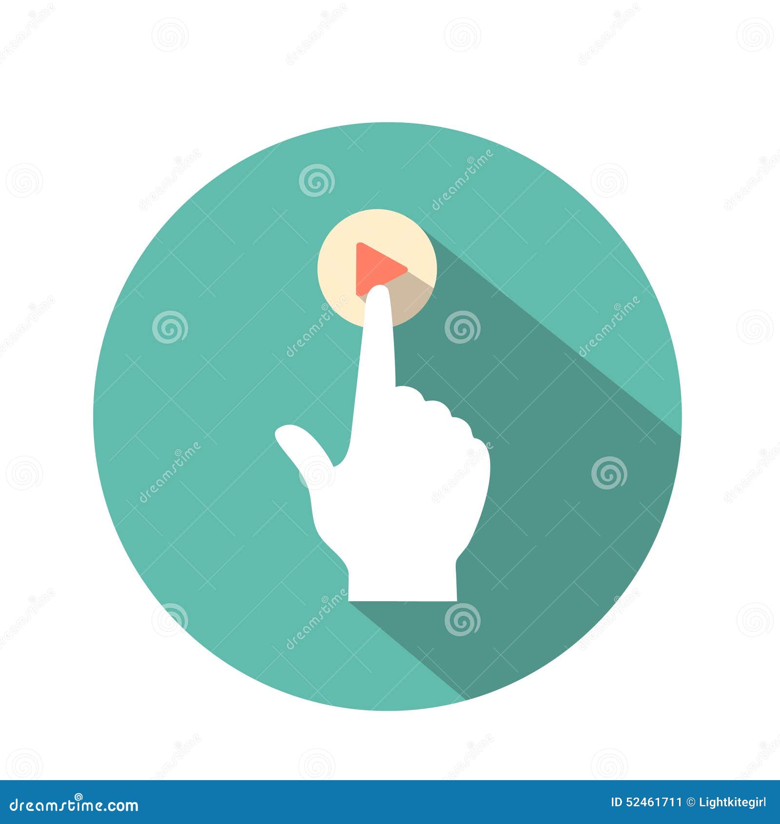 Iconicon del tacto plano stock de ilustración. Ilustración de azul ...