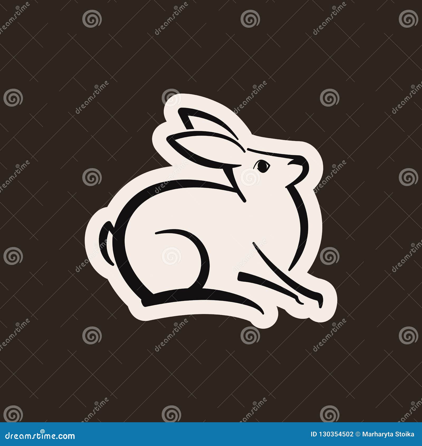 Icono Abstracto De Una Liebre Ilustración del Vector - Ilustración de ...