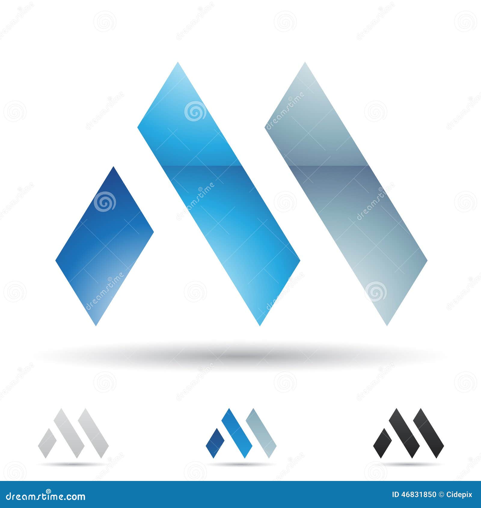 Icono Abstracto Para La Letra M Ilustración del Vector - Ilustración de ...