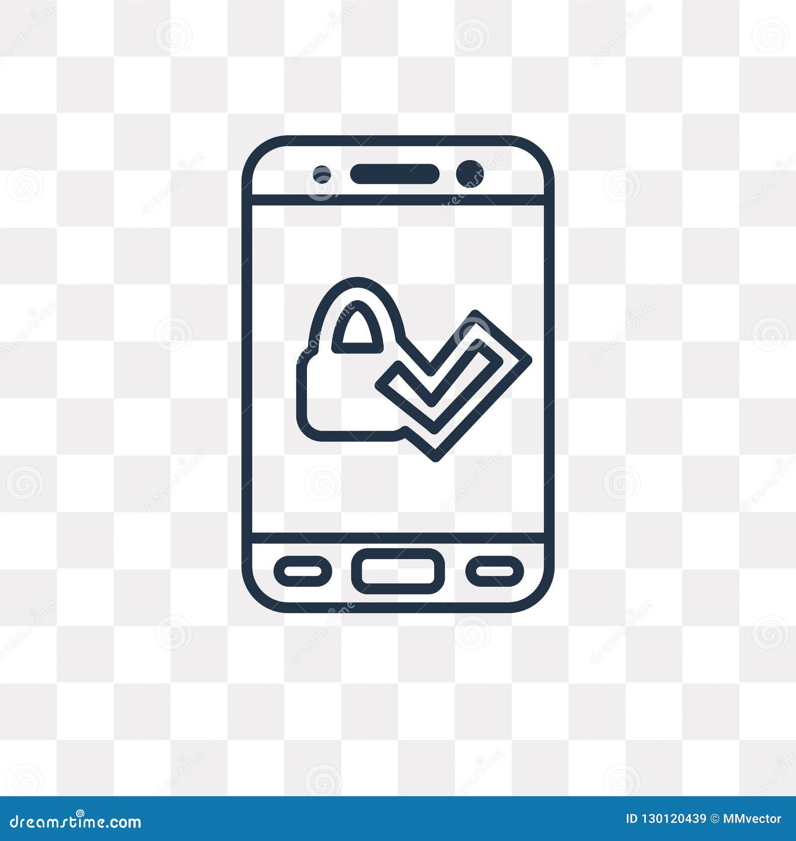 Icono Aceptado Del Vector Aislado En El Fondo Transparente, Linear ...