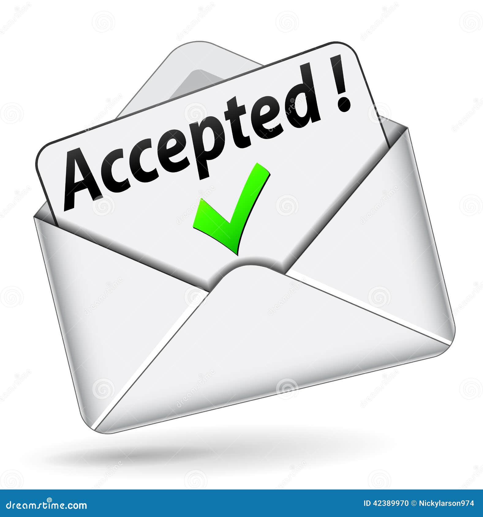 Icono Aceptado Vector Del Sobre Stock de ilustración - Ilustración de ...