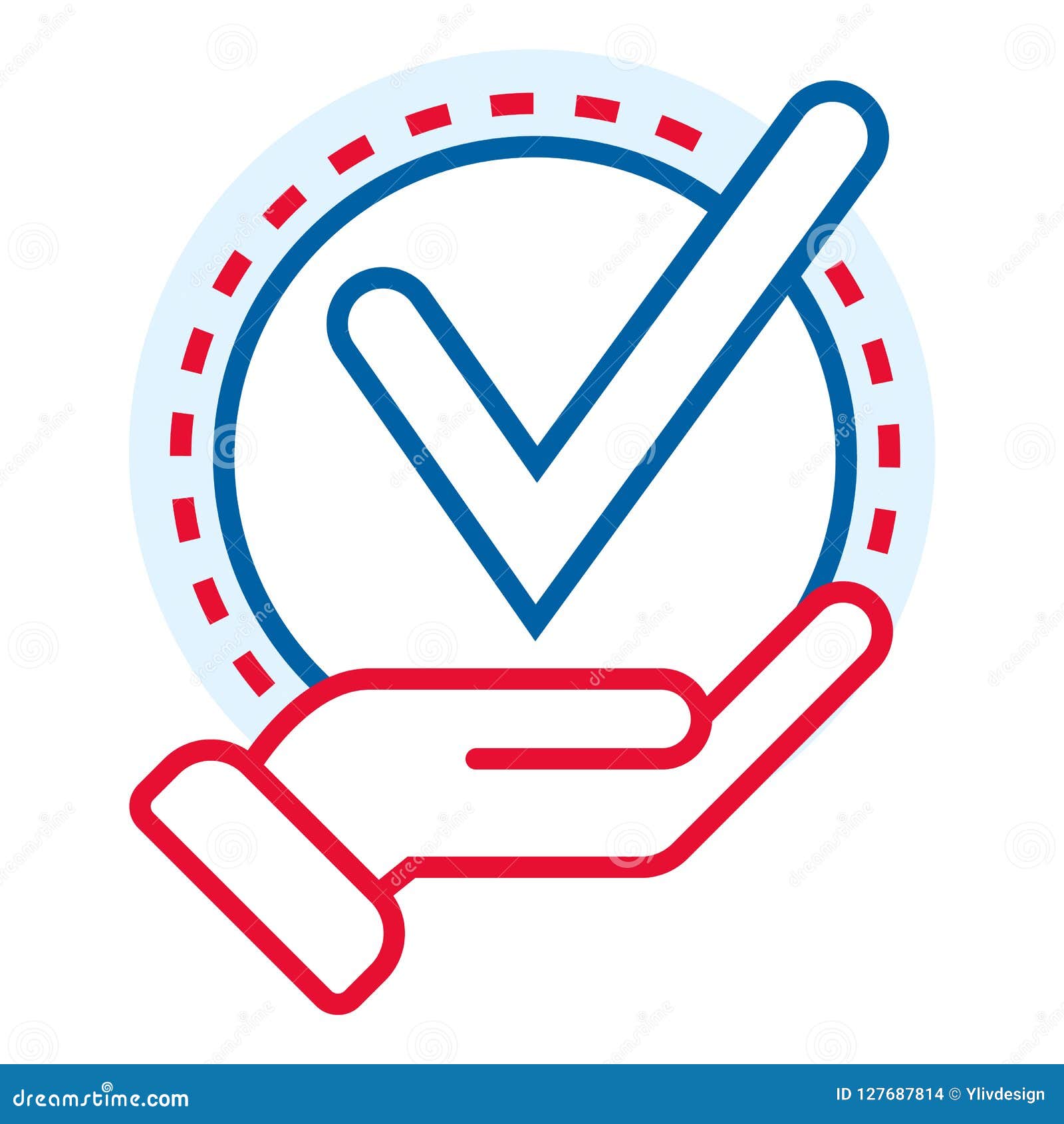 Icono Acertado De La Entrega, Estilo Del Esquema Ilustración del Vector ...