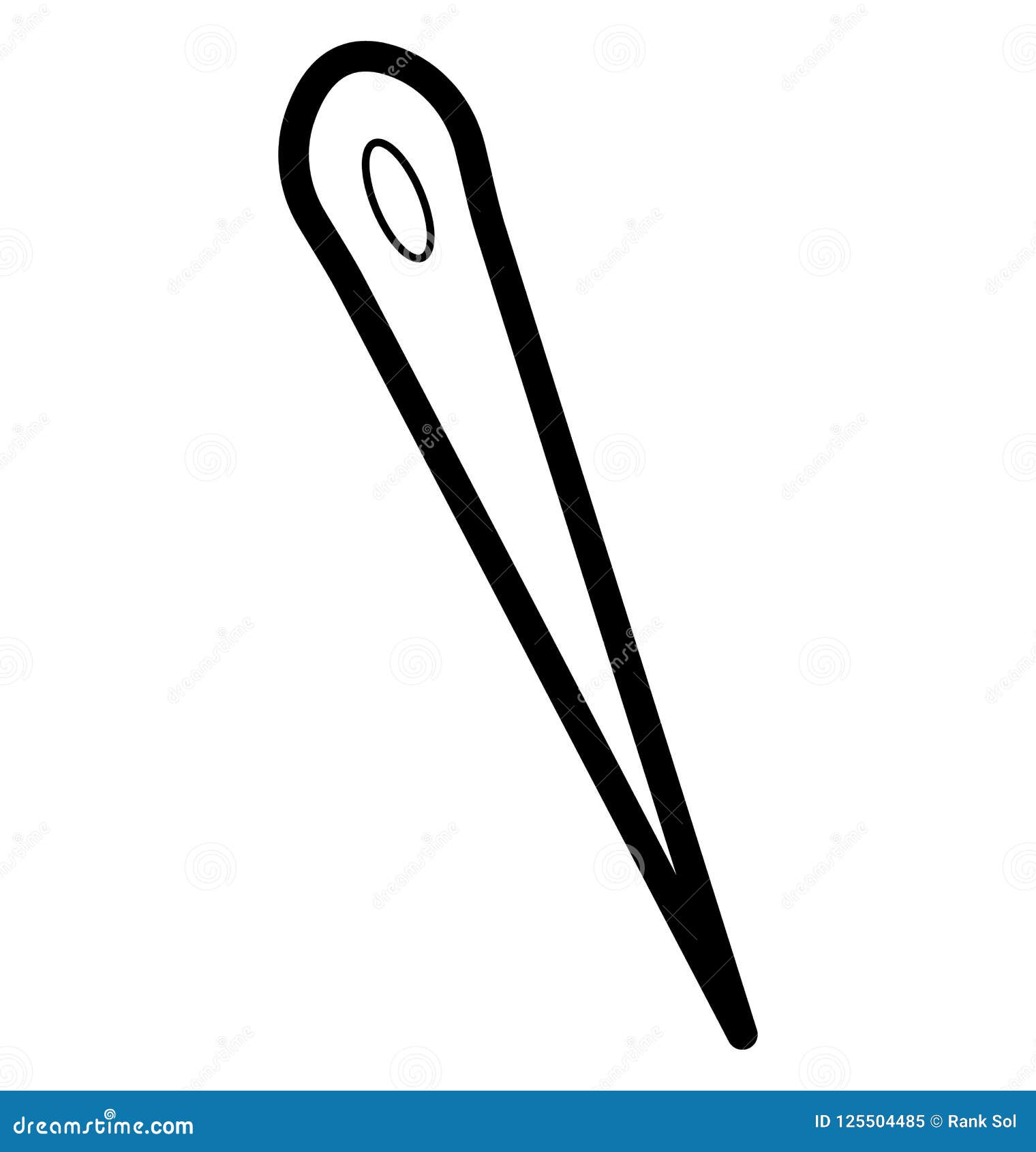 Icono Aislado Aguja Del Vector Para Coser Y Adaptar Ilustración del ...