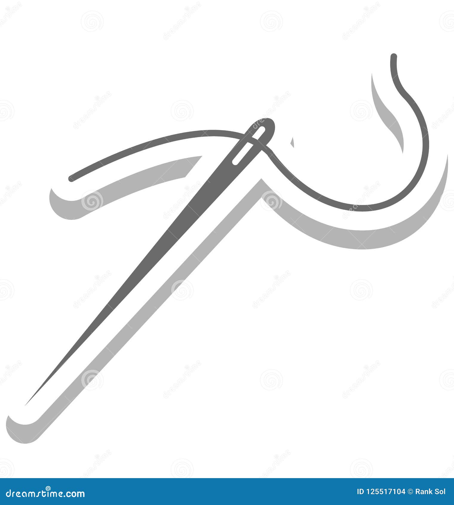 Icono Aislado Aguja Del Vector Para Coser Y Adaptar Ilustración del ...