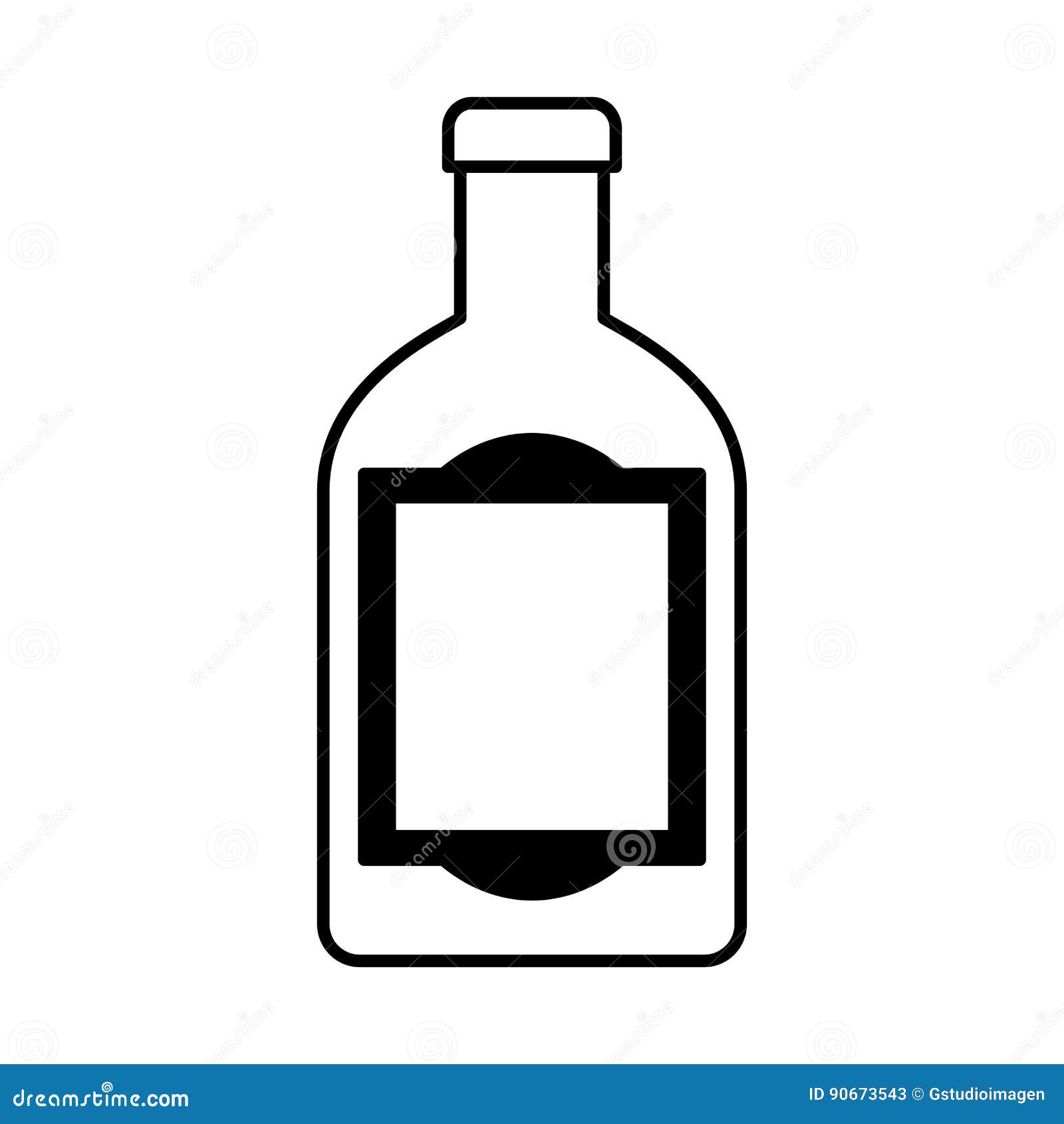 Icono Aislado Botella Mexicana Del Tequila Ilustración del Vector ...