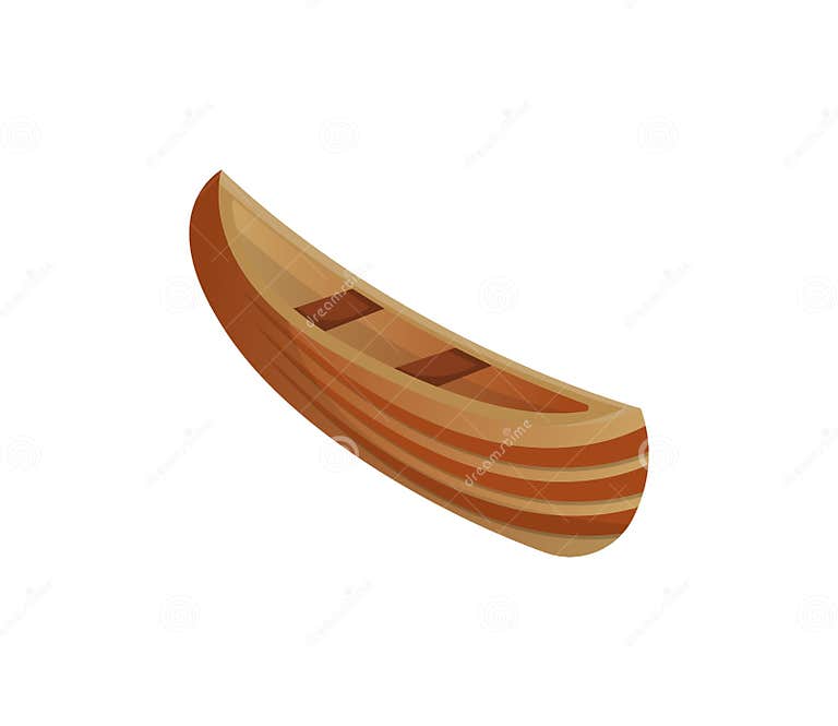 Icono Aislado Canoa De Madera Del Vector Ilustración del Vector ...