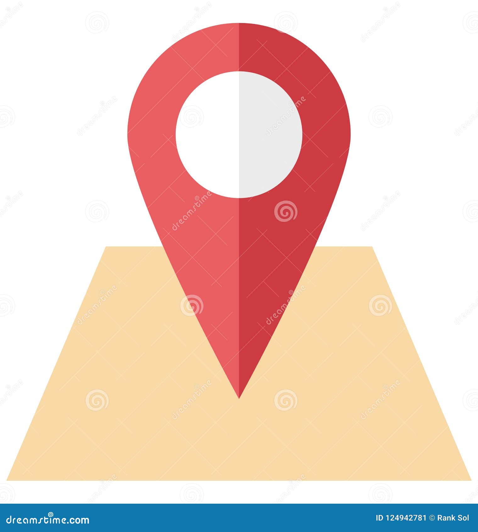 Icono Aislado Color Del Vector Del Localizador Del Mapa Editable ...