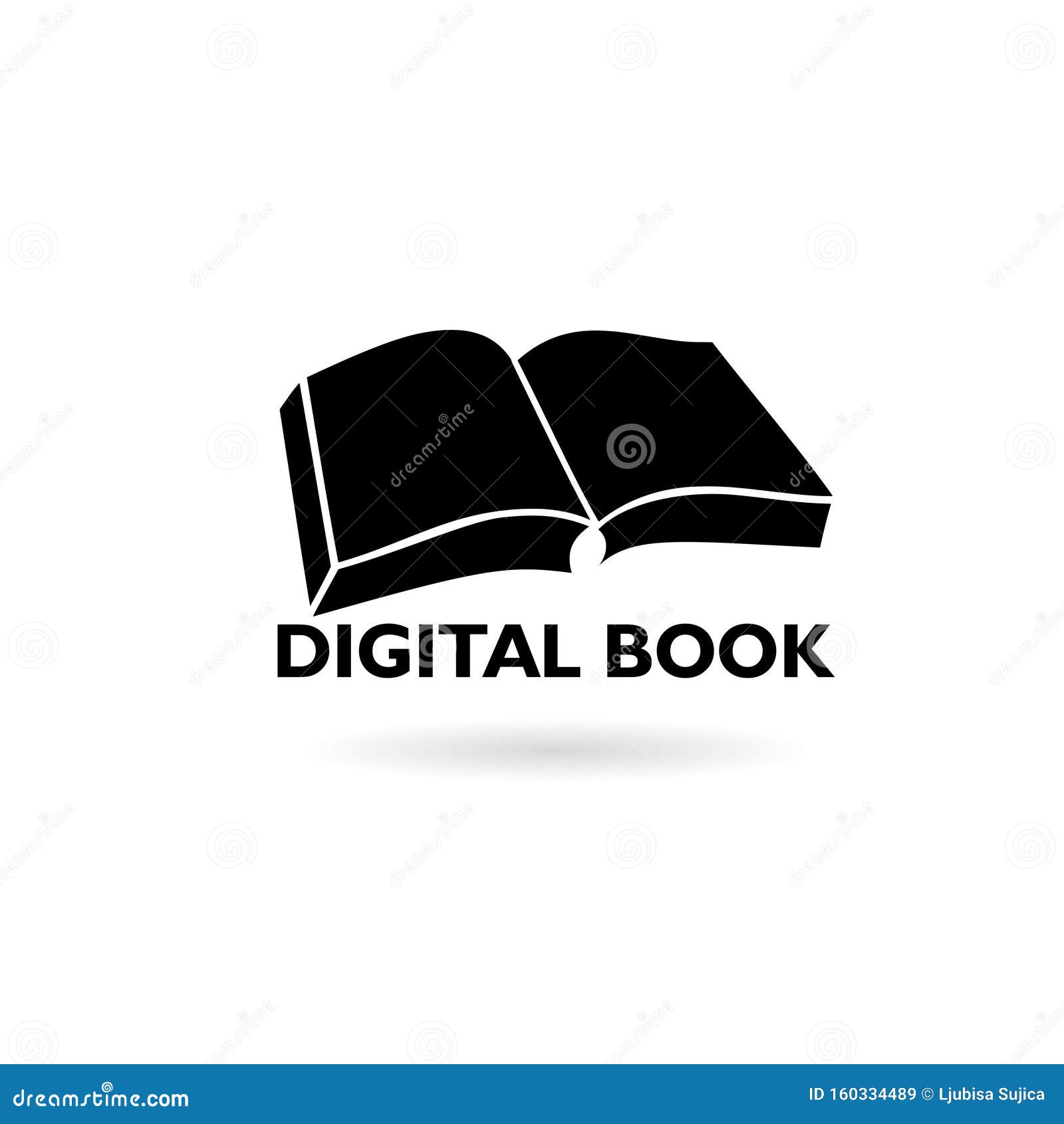 Icono Aislado De Libro Digital En Fondo Blanco Ilustración del Vector ...