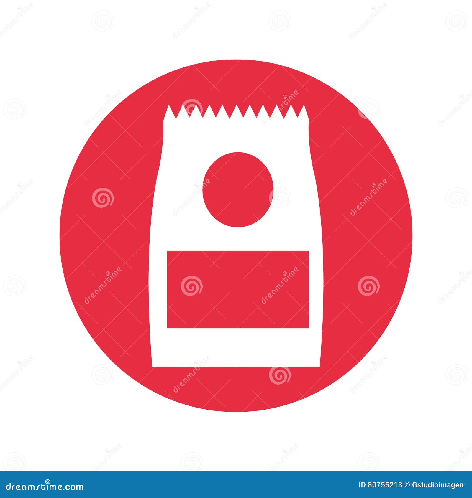 Icono Aislado Del Pienso Del Bolso Ilustración del Vector - Ilustración ...