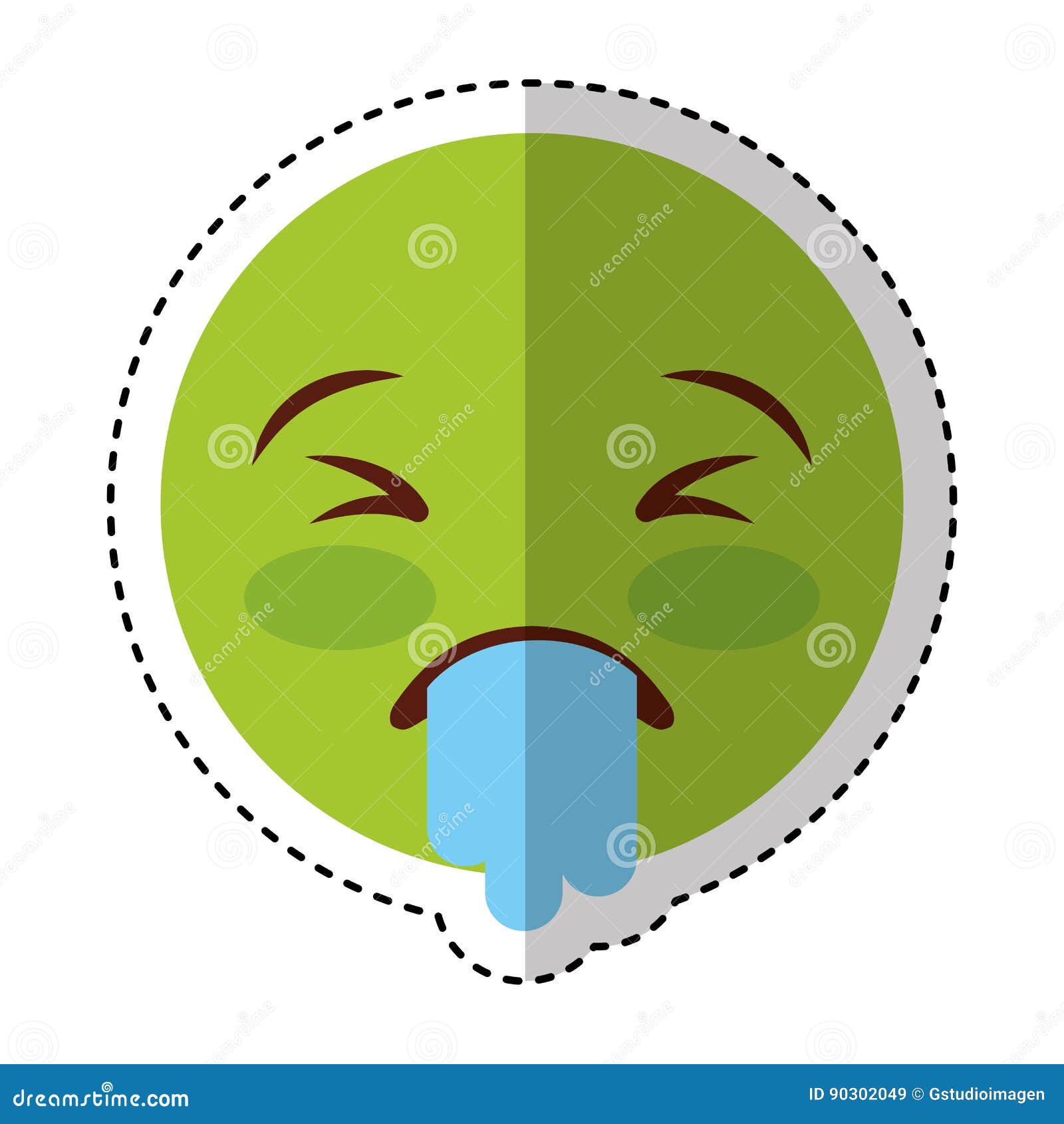 Icono Aislado Emoticon Cómico De La Cara Ilustración del Vector ...