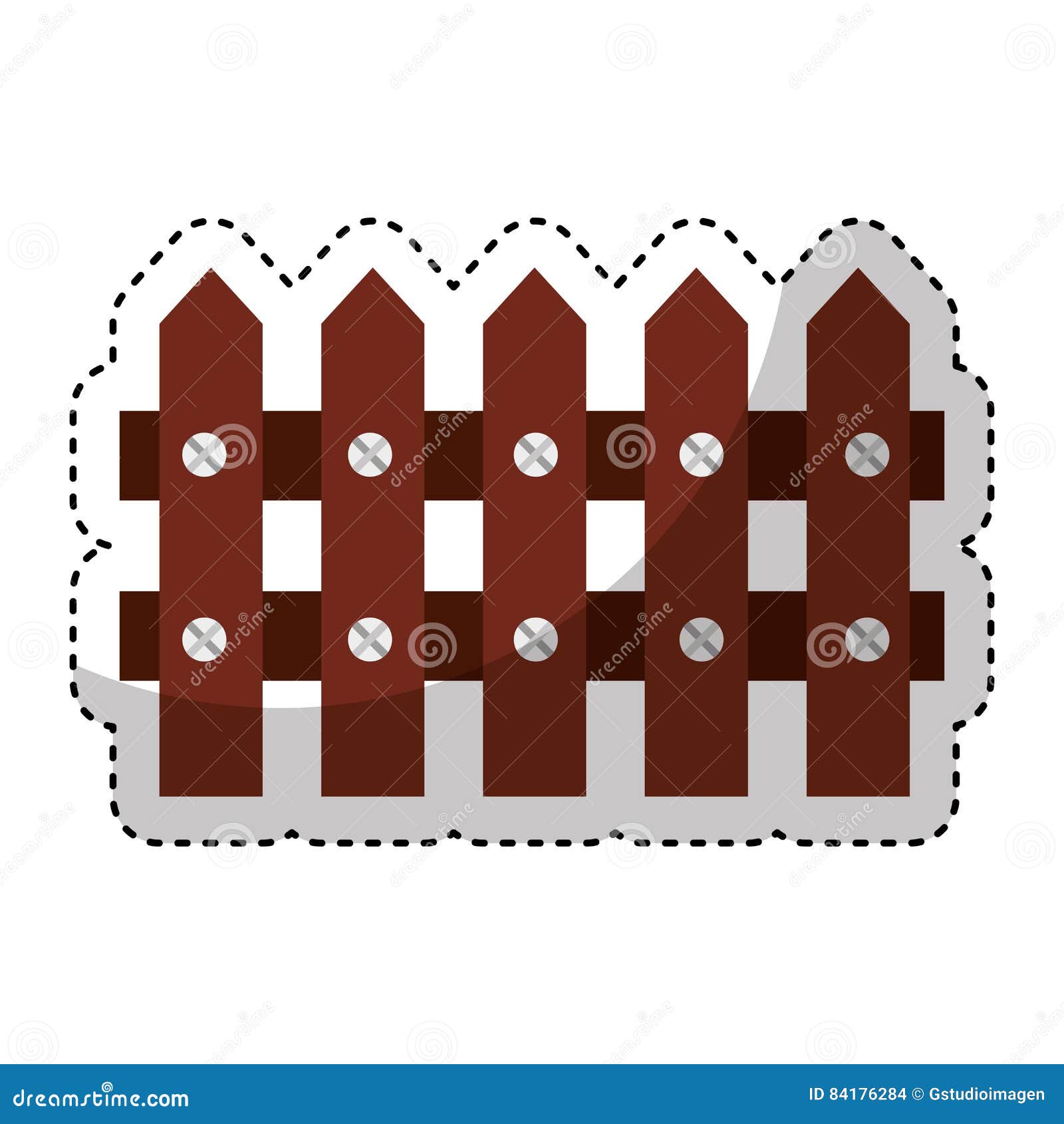 Icono Aislado Granja De La Cerca Stock de ilustración - Ilustración de ...