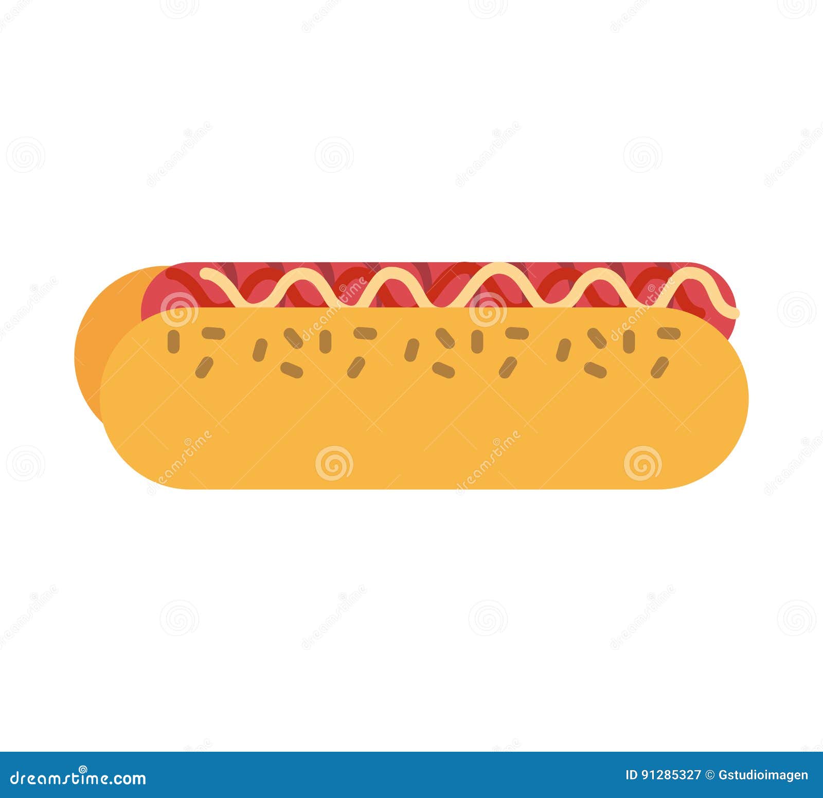 Icono Aislado Perrito Caliente Ilustración del Vector - Ilustración de ...