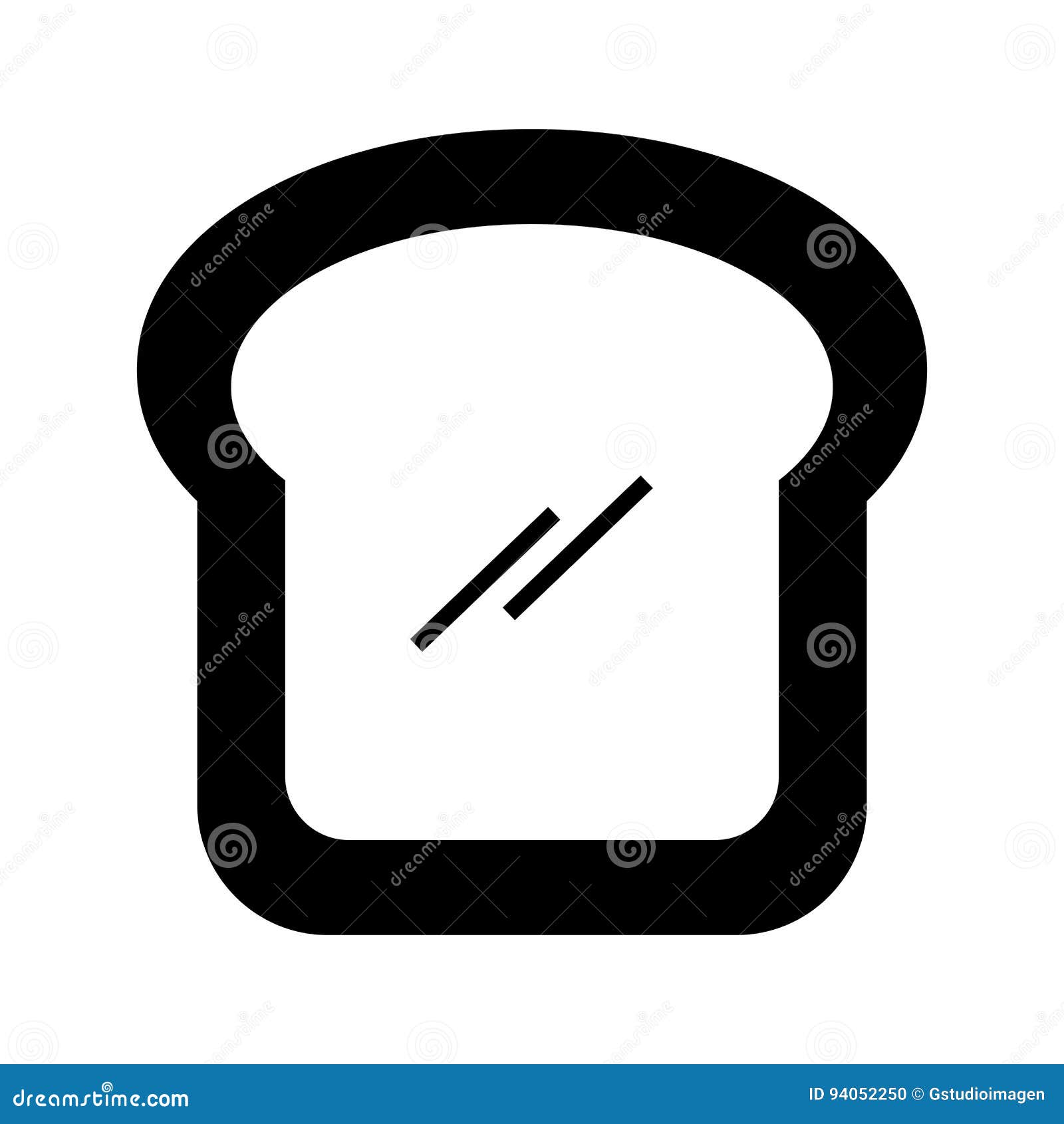 Icono Aislado Rebanada Deliciosa Del Pan Ilustración del Vector ...