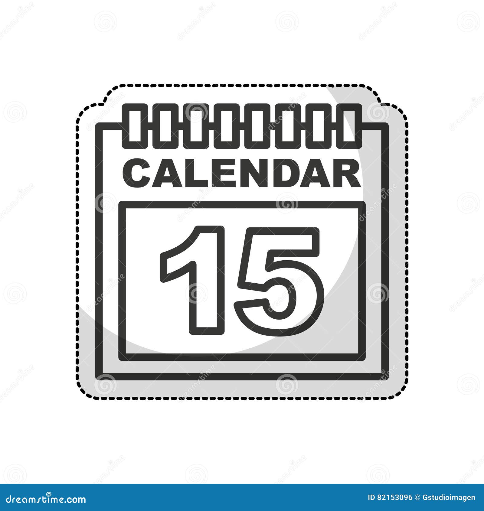 Icono Aislado Recordatorio Del Calendario Stock de ilustración ...