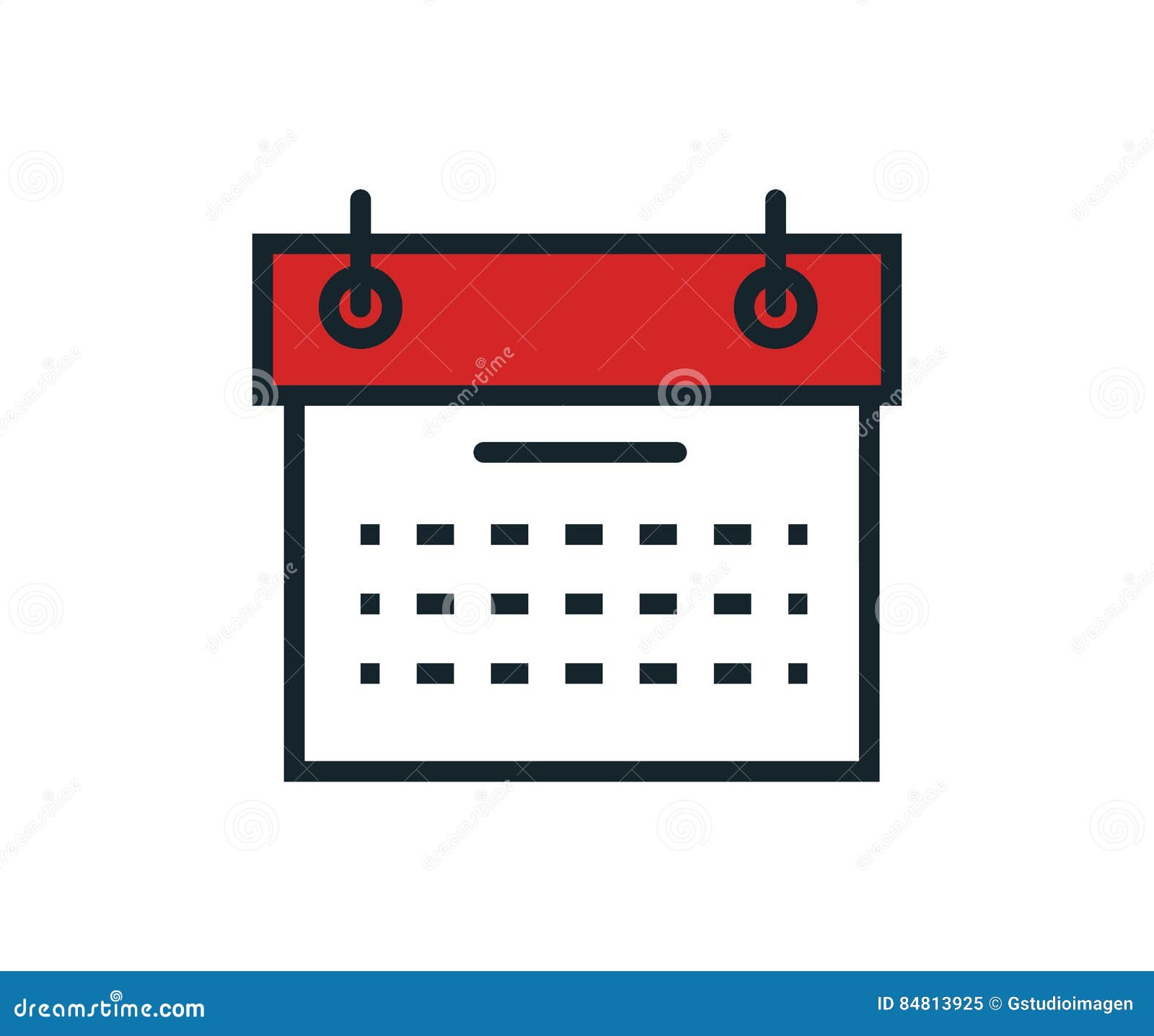 Icono Aislado Recordatorio Del Calendario Stock de ilustración ...