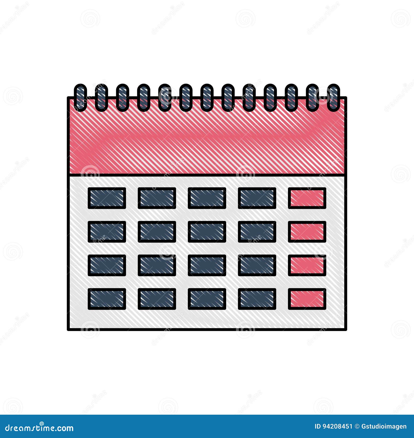 Icono Aislado Recordatorio Del Calendario Ilustración del Vector ...