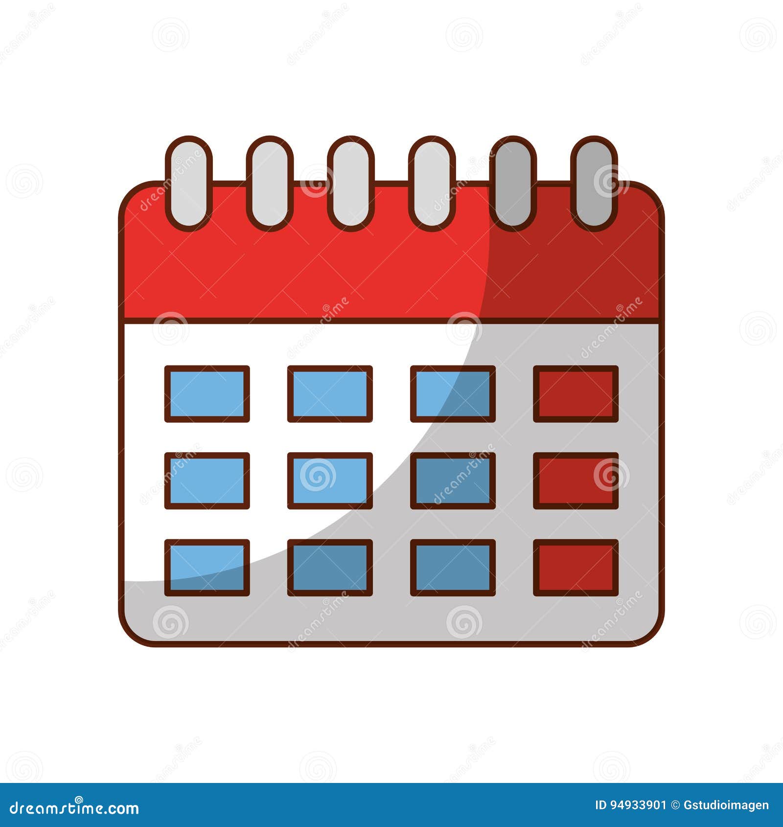 Icono Aislado Recordatorio Del Calendario Ilustración del Vector ...