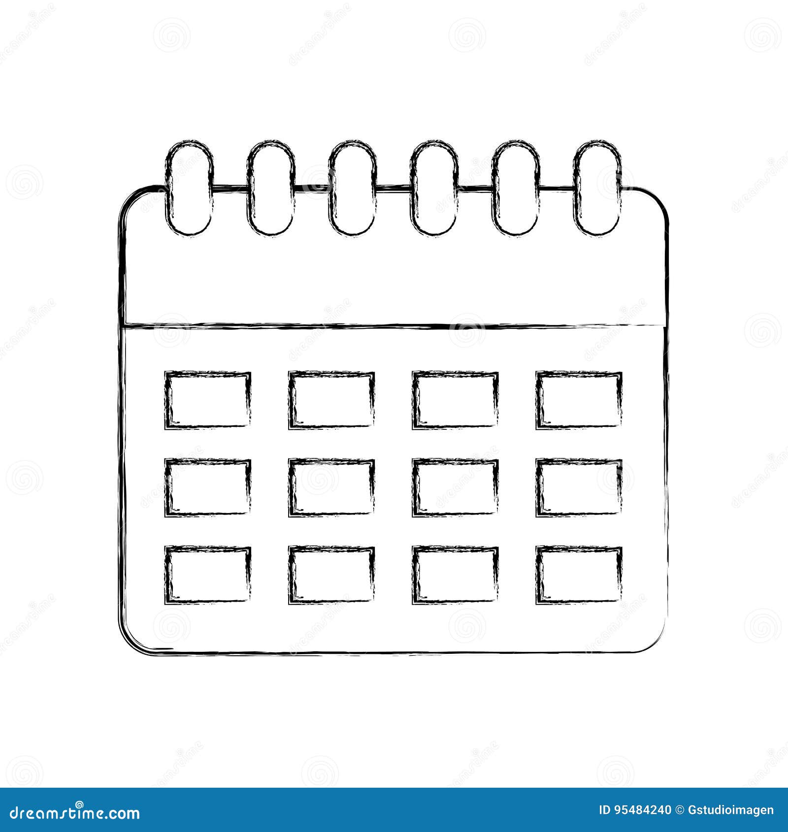 Icono Aislado Recordatorio Del Calendario Ilustración del Vector ...