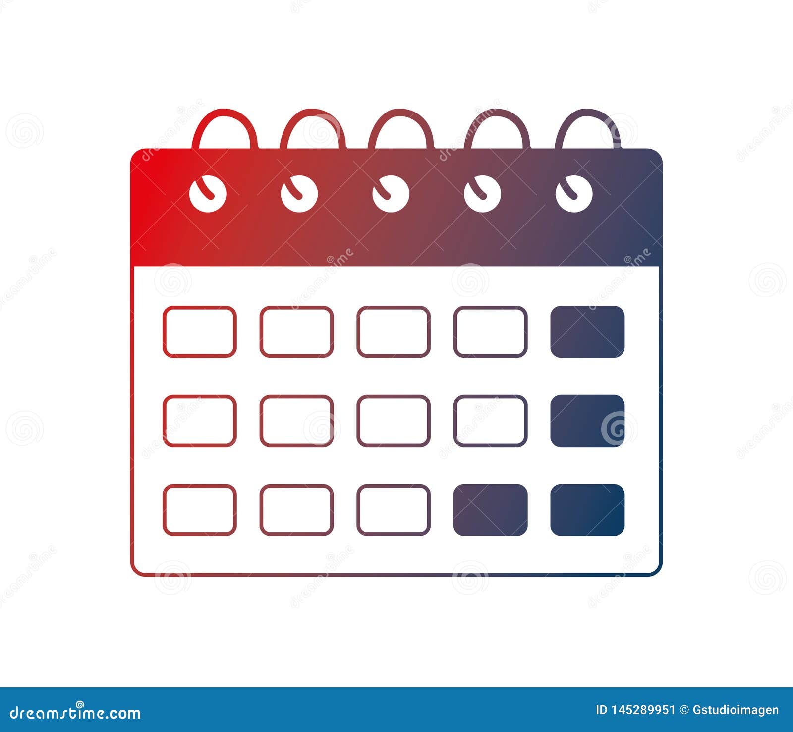 Icono Aislado Recordatorio Del Calendario Ilustración del Vector ...