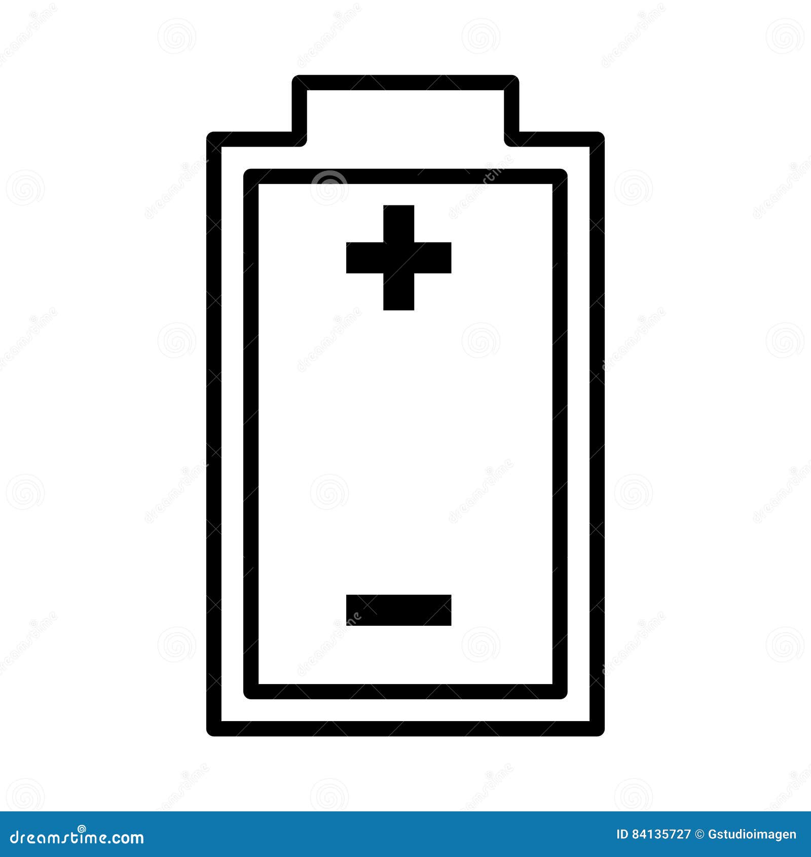 Icono Aislado Símbolo De La Batería Stock de ilustración - Ilustración ...