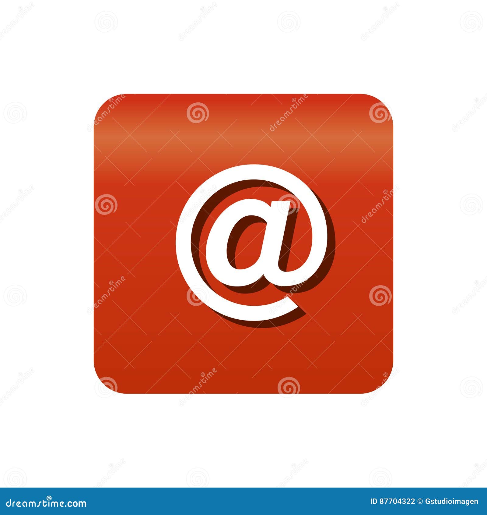 Icono Aislado Símbolo Del Arroba Ilustración del Vector - Ilustración ...