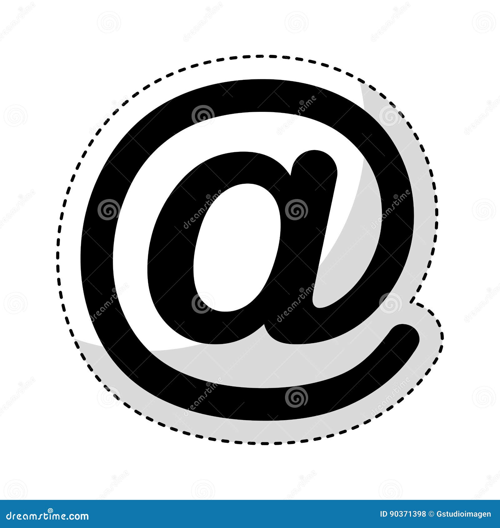 Icono Aislado Símbolo Del Arroba Ilustración del Vector - Ilustración ...