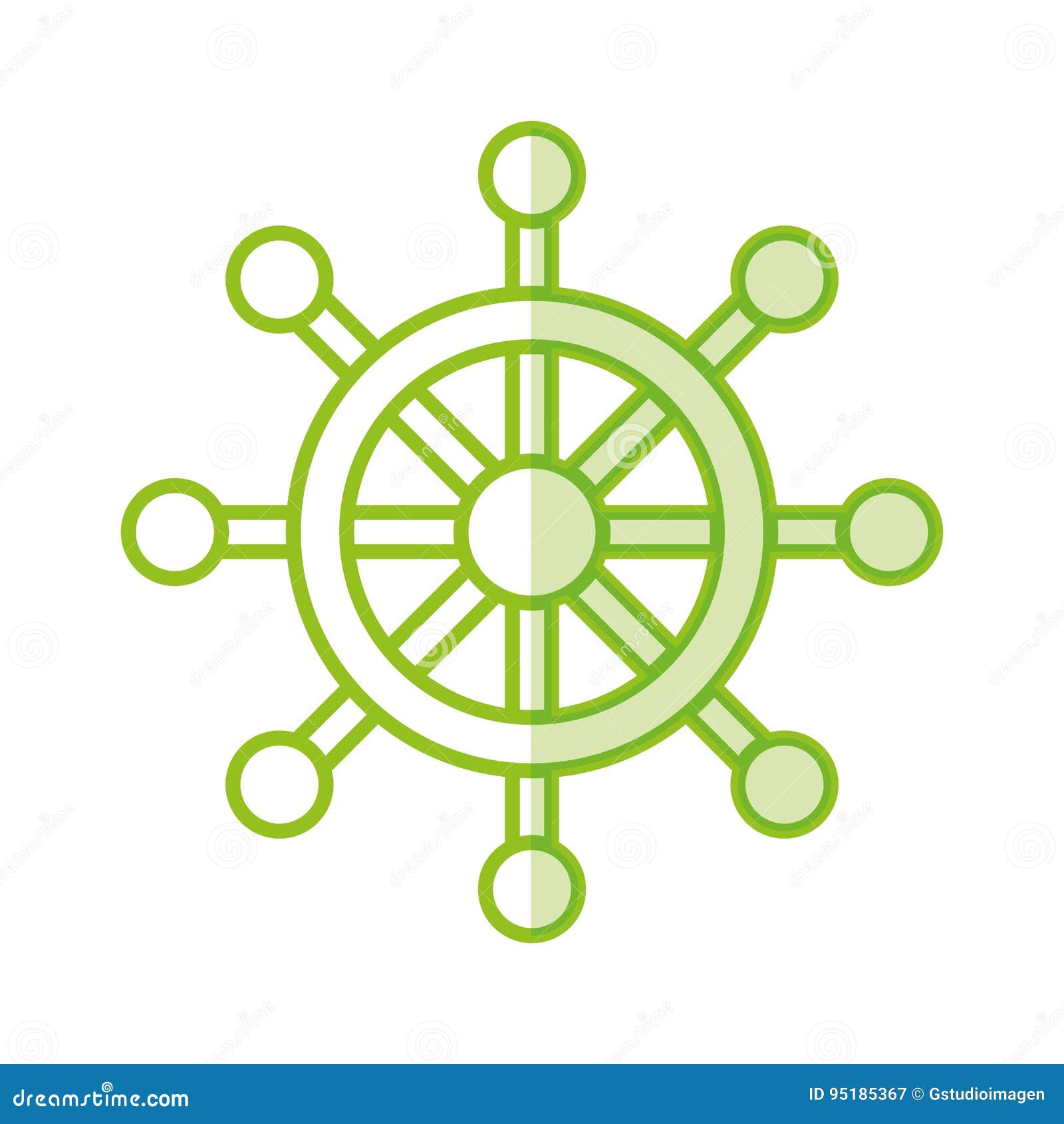 Icono Aislado Timon Del Barco Ilustración del Vector - Ilustración de ...