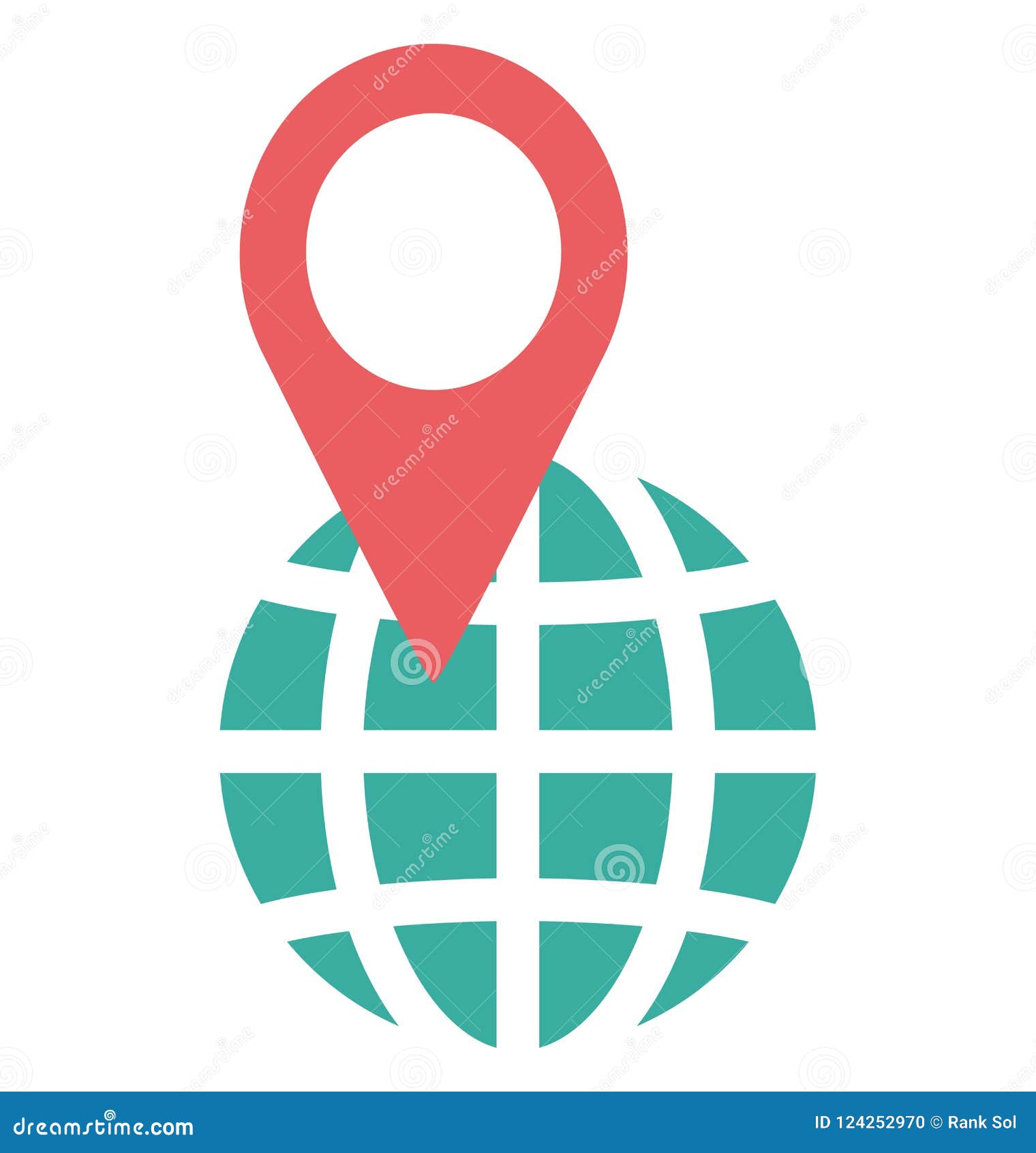 Icono Aislado Vector Del Color Del Localizador Del Mapa Editable Stock ...