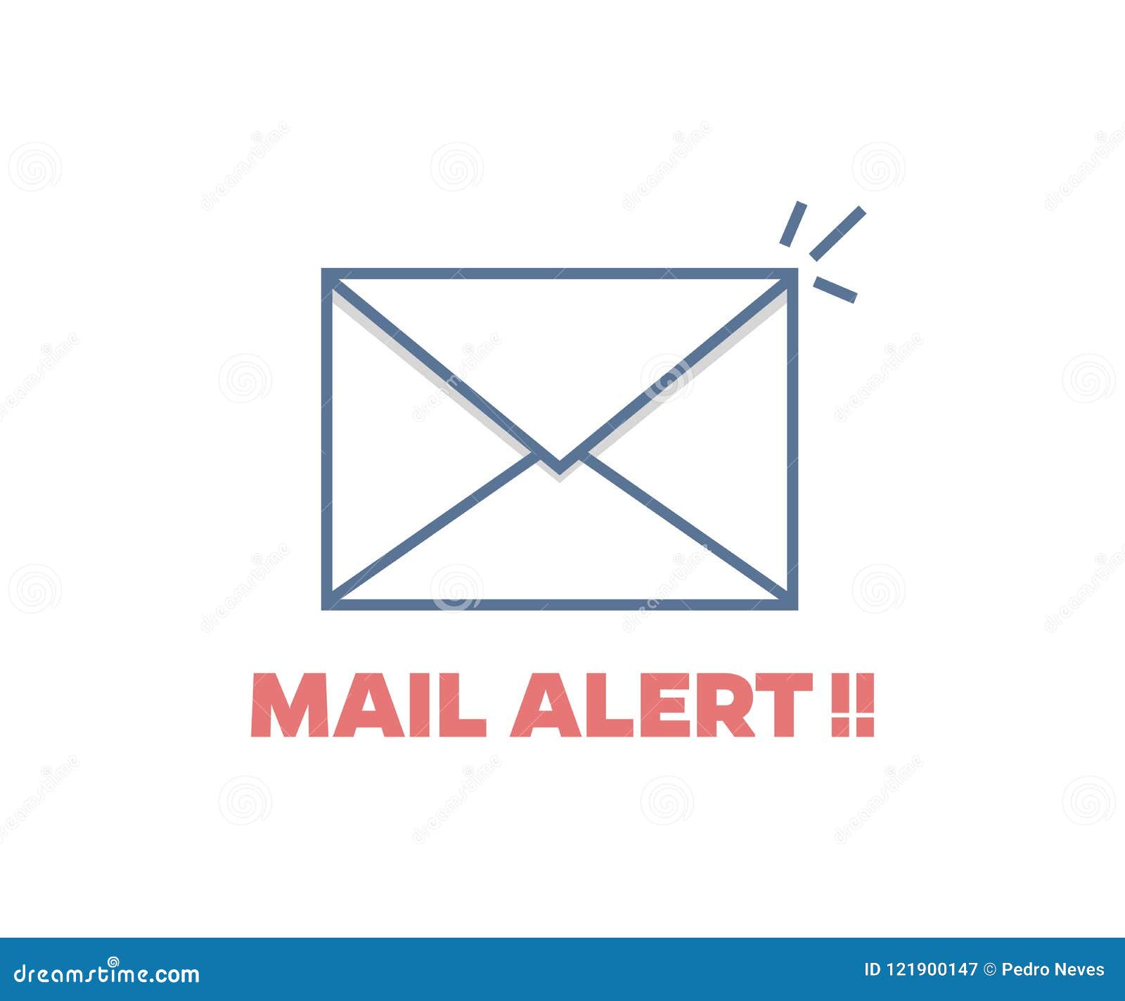 Icono Alerta Del Correo Ejemplo Del Centelleo Del Sobre Del Vector ...