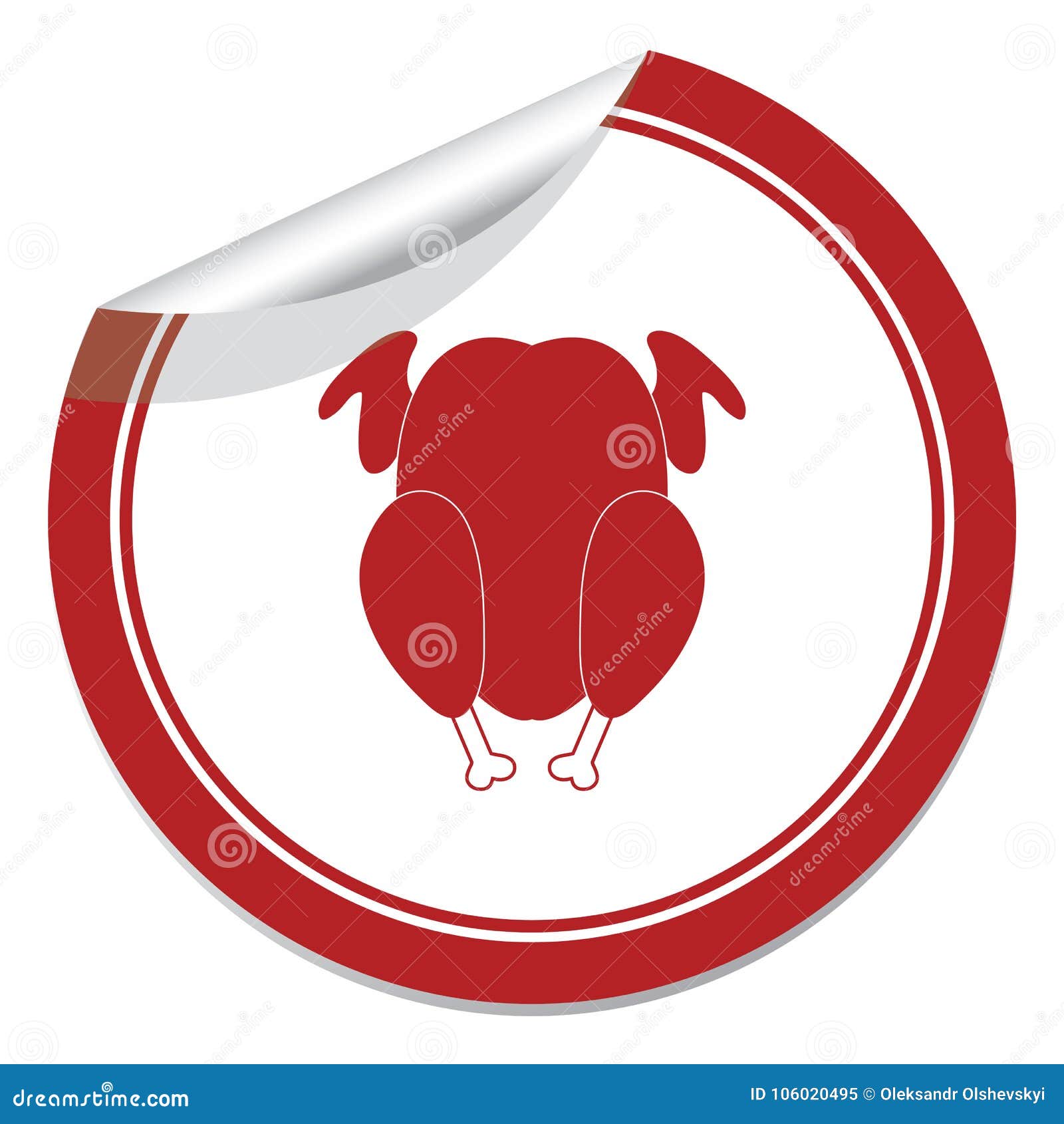 Icono Asado a La Parrilla Del Pollo Ilustración del Vector ...