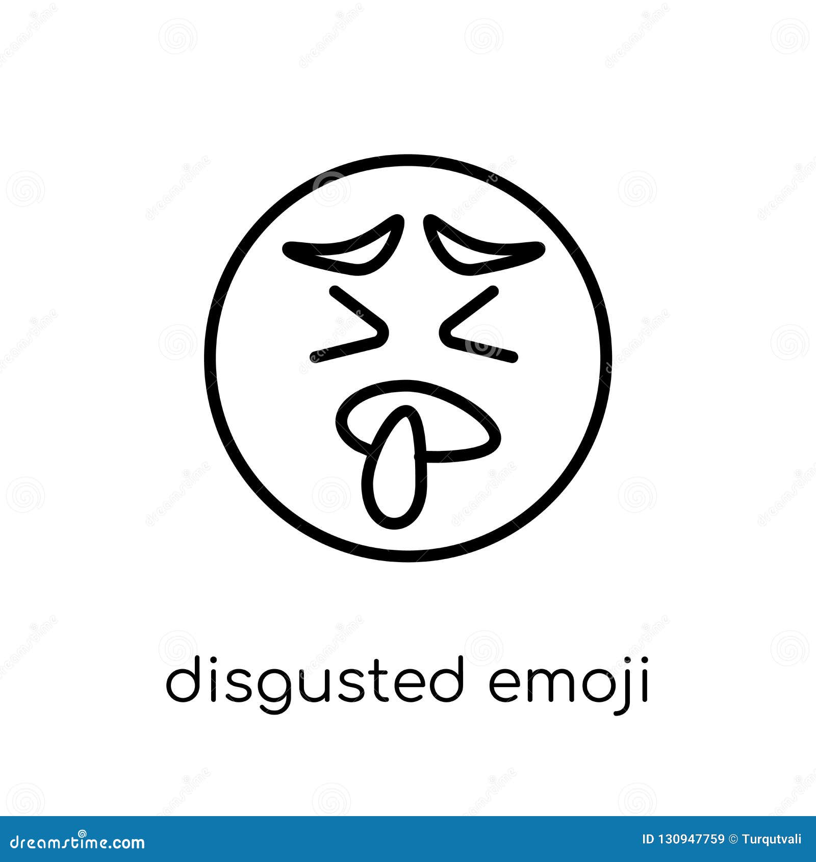 Icono asqueado del emoji ilustración del vector. Ilustración de ...