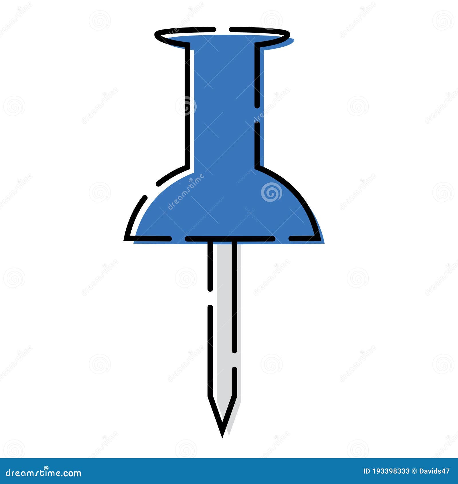 Icono azul ilustración del vector. Ilustración de tachuela - 193398333