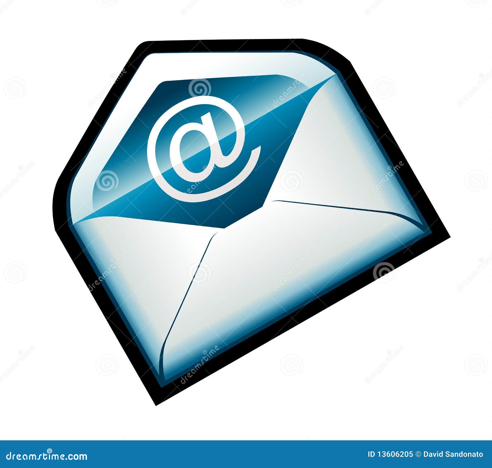 Icono Azul Colorido Del Email Stock de ilustración - Ilustración de ...