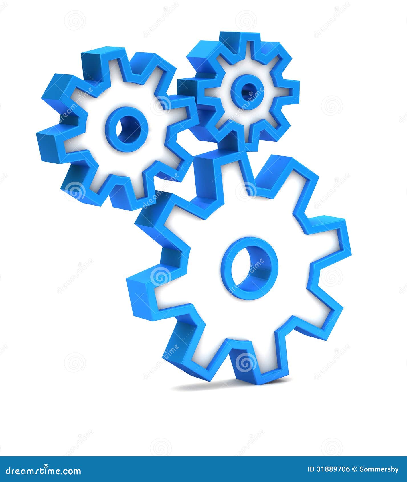 Icono Azul Con Los Engranajes Stock de ilustración - Ilustración de ...