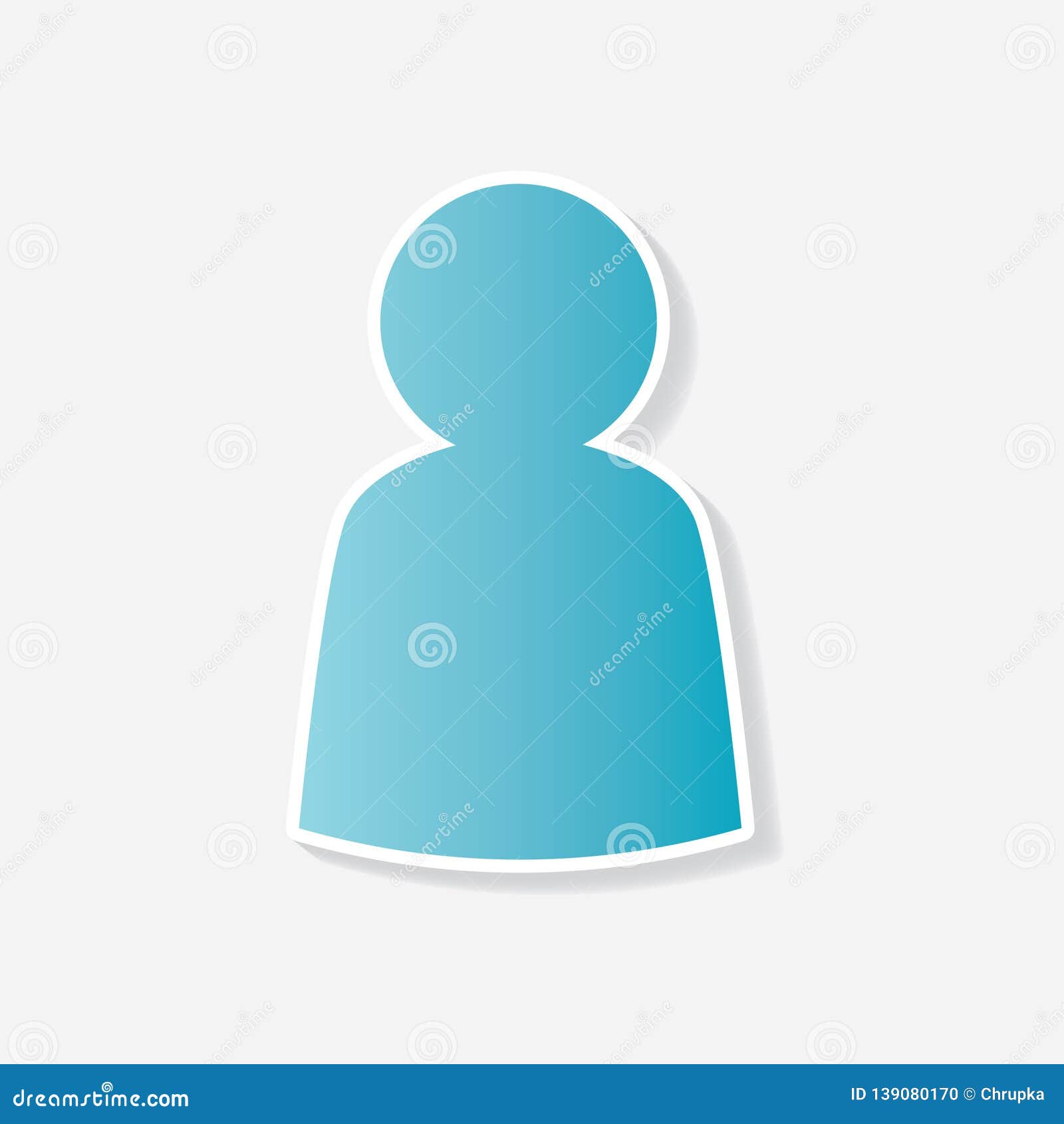 Icono azul de la persona ilustración del vector. Ilustración de ...