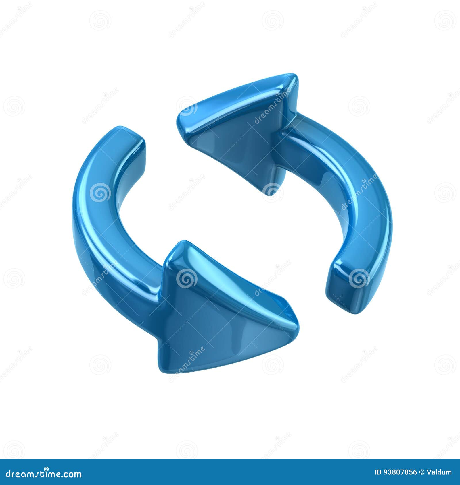 Icono Azul De Las Flechas De La Rotación Stock de ilustración ...