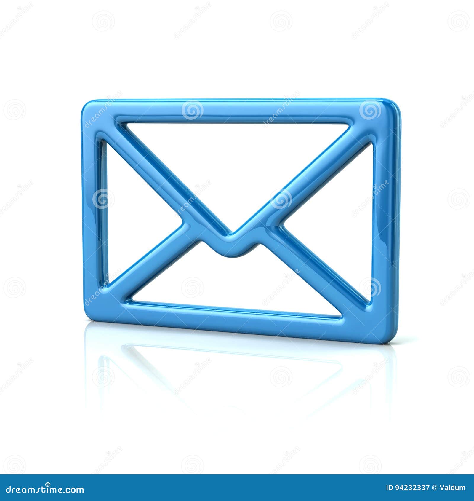Icono azul del correo stock de ilustración. Ilustración de negocios ...