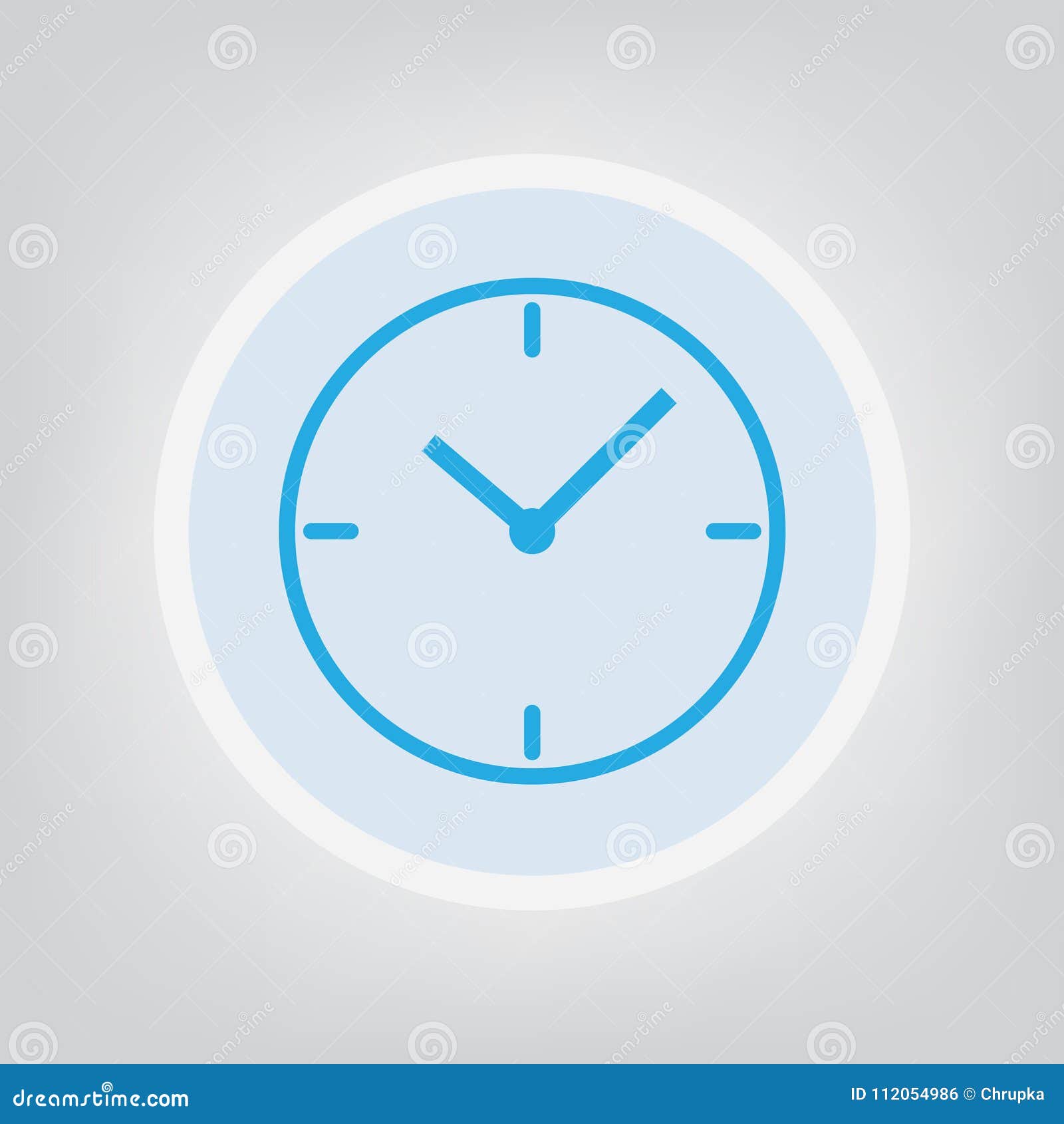 Icono azul del reloj ilustración del vector. Ilustración de velocidad ...