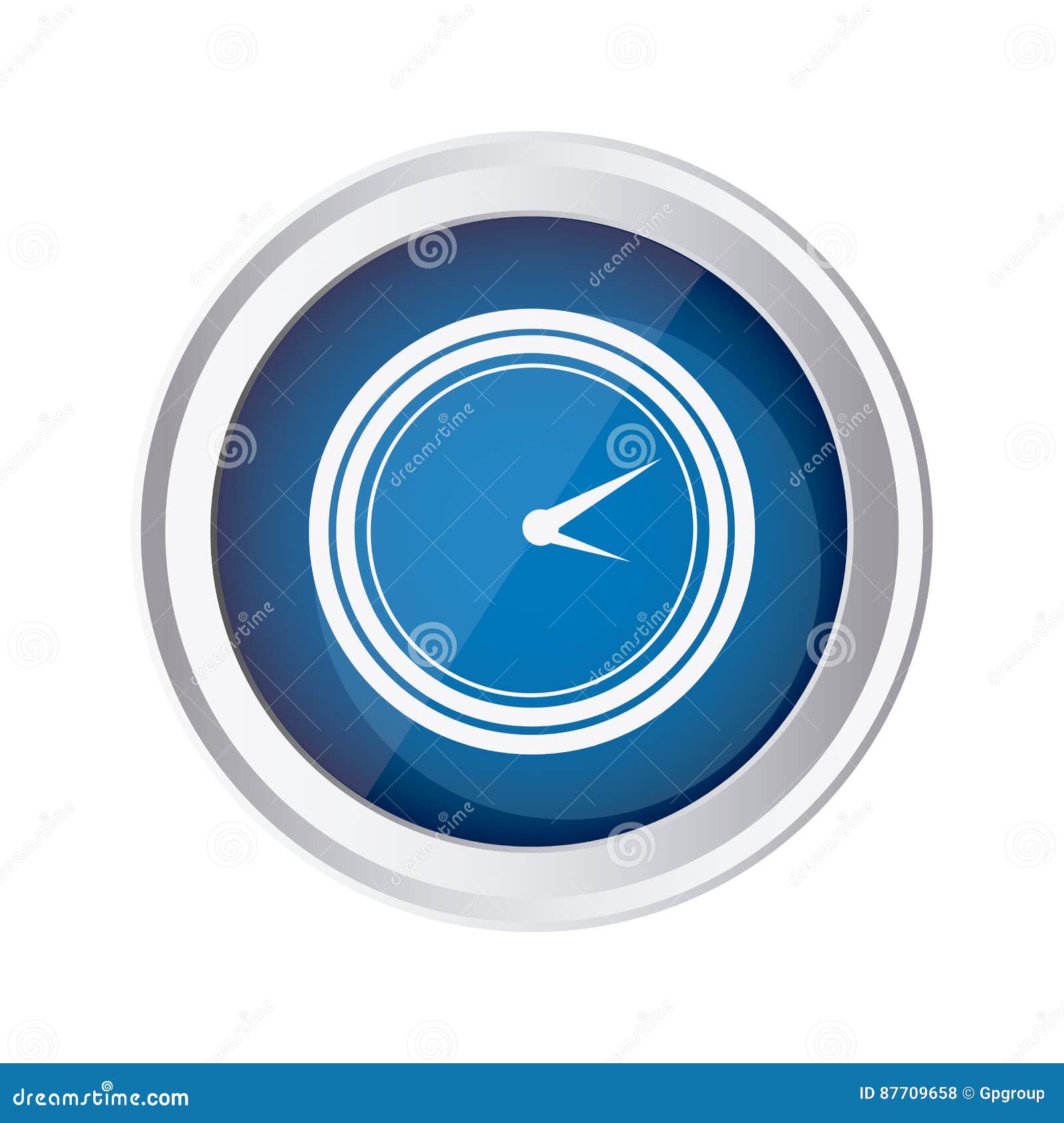 Icono Azul Del Reloj Del Emblema Stock de ilustración - Ilustración de ...