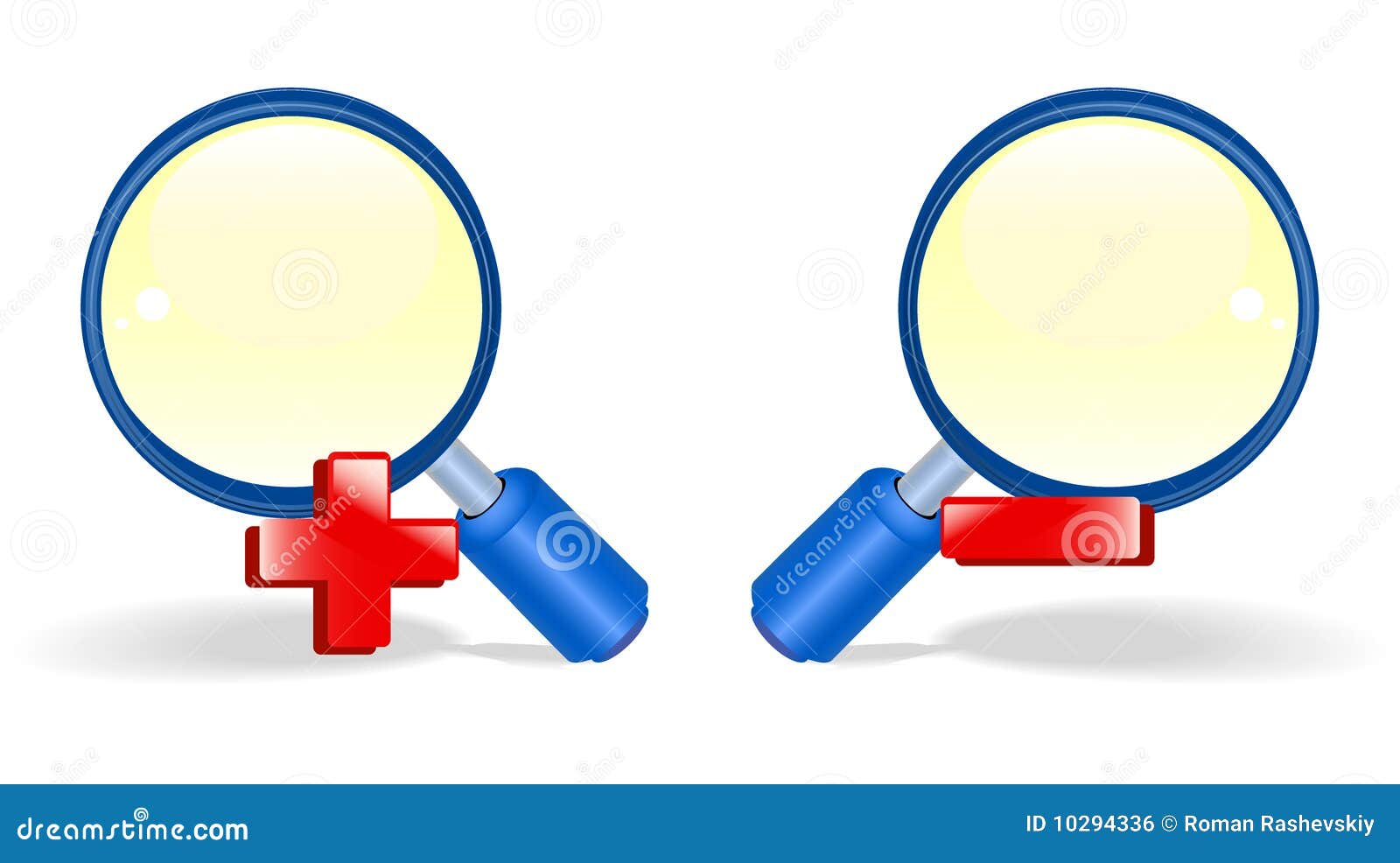 Icono azul del zoom stock de ilustración. Ilustración de cristal - 10294336